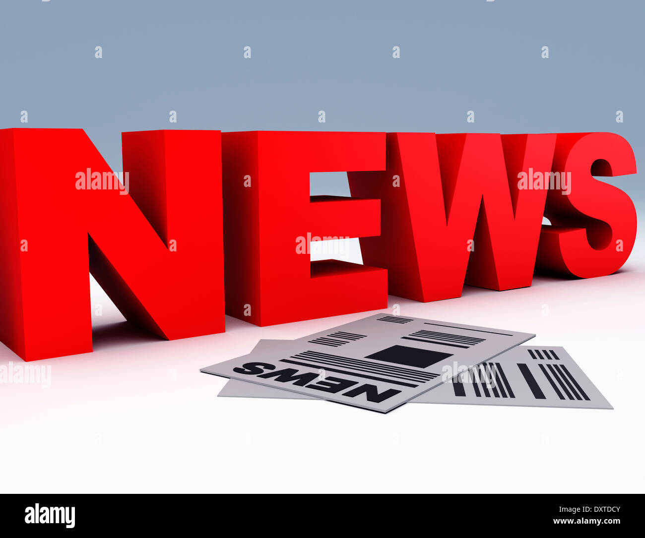word News 3d illustration Stock Photo - Alamy
