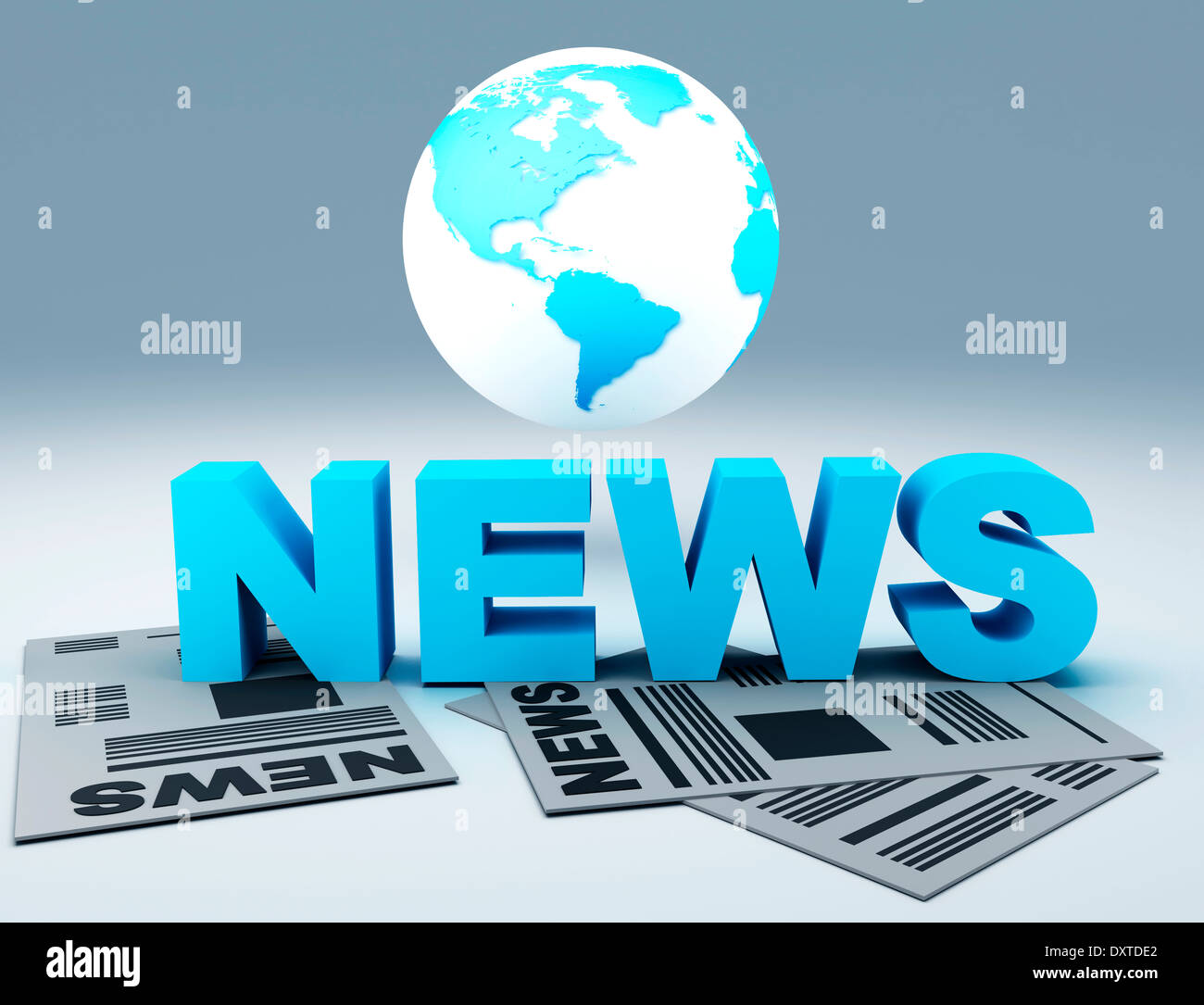 word News 3d illustration Stock Photo - Alamy