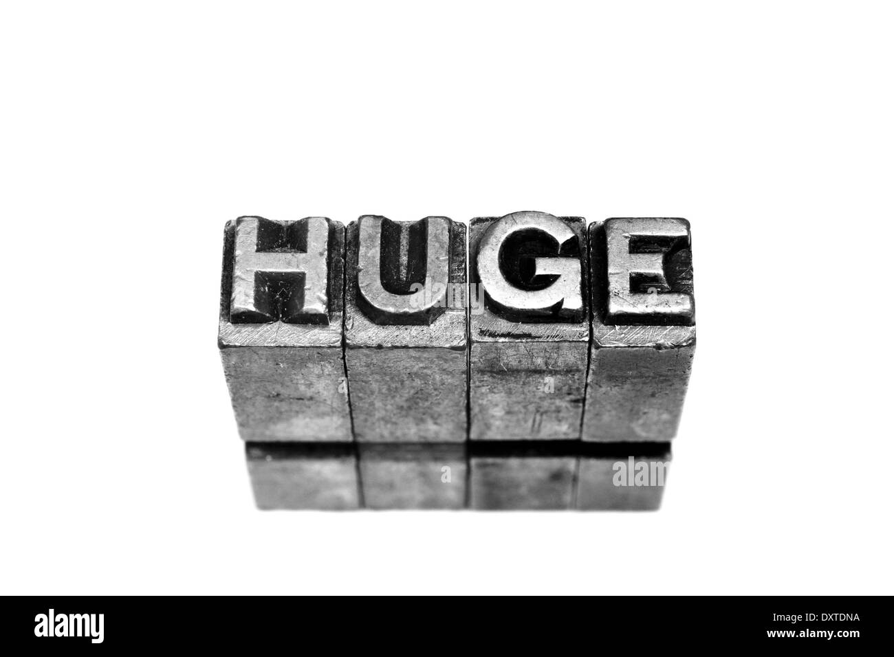 Huge sign on white background Stock Photo - Alamy