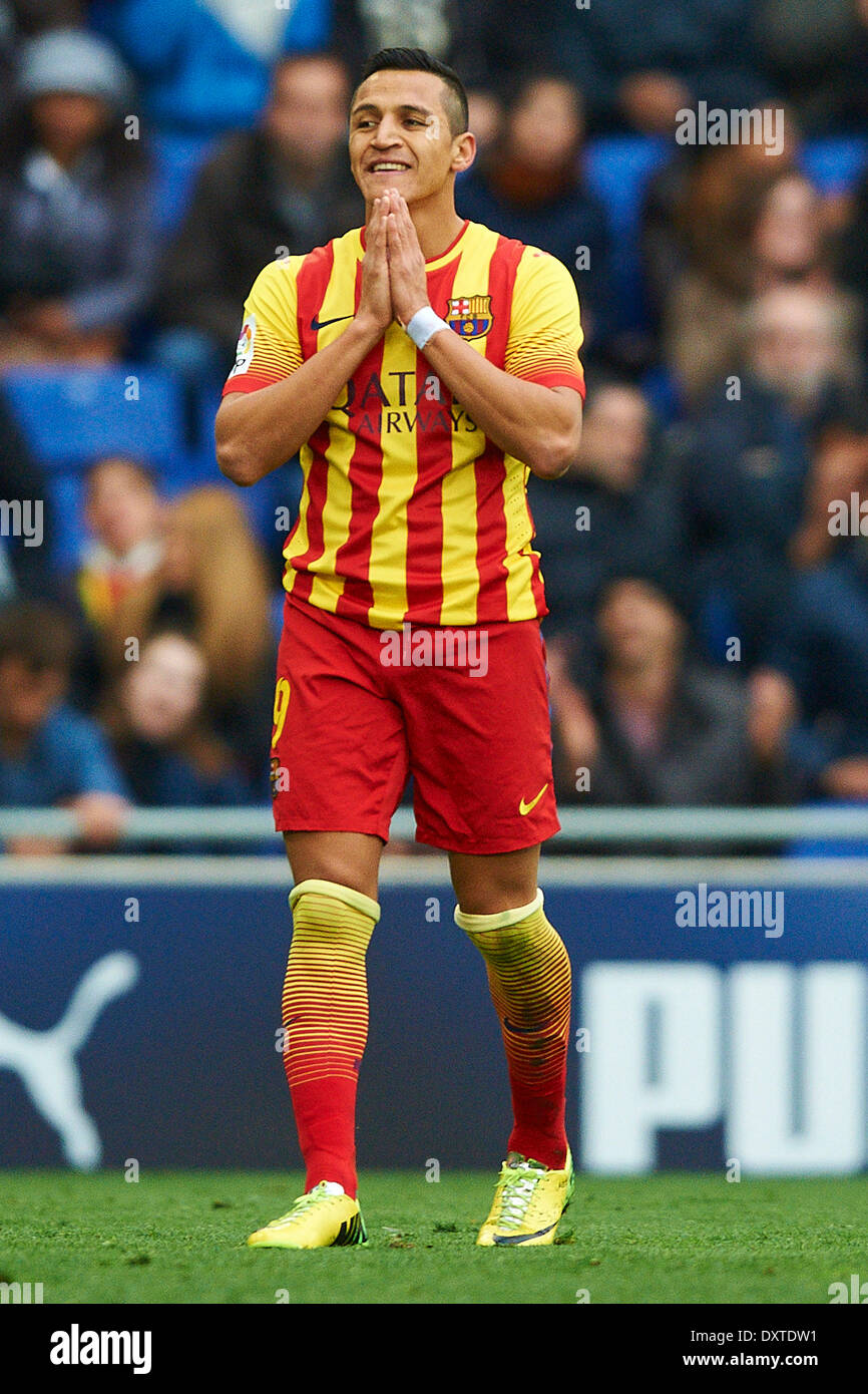 Barcelona, Spain. 29th Mar, 2014. Alexis Sanchez (FC Barcelona), during ...