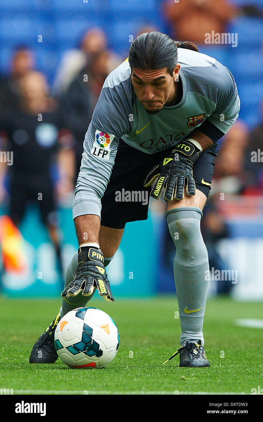 Barcelona, Spain. 29th Mar, 2014. Jose Manuel Pinto (FC Barcelona ...