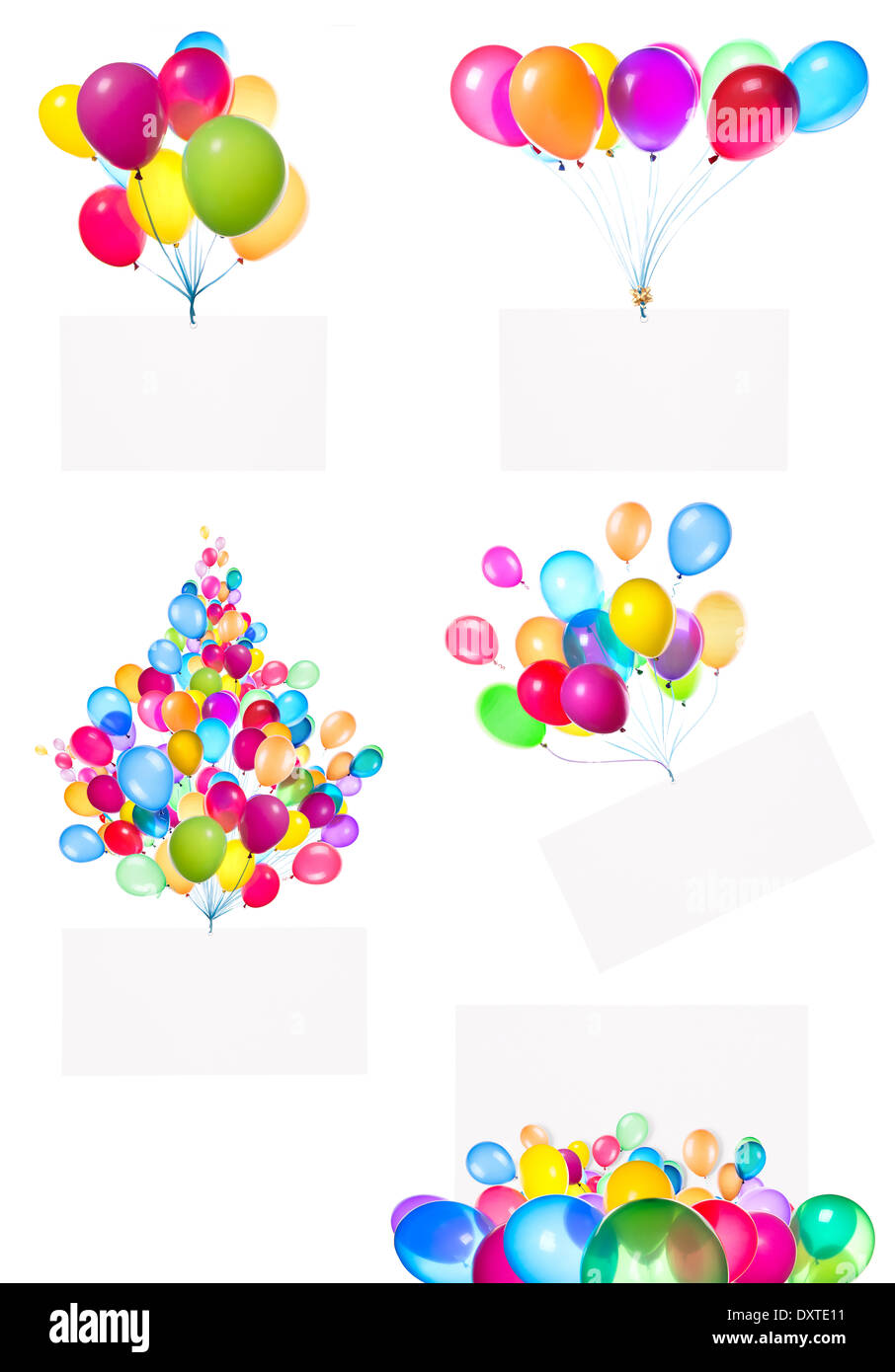 Golden frame with balloons and ribbons for birthday celebration hi-res ...