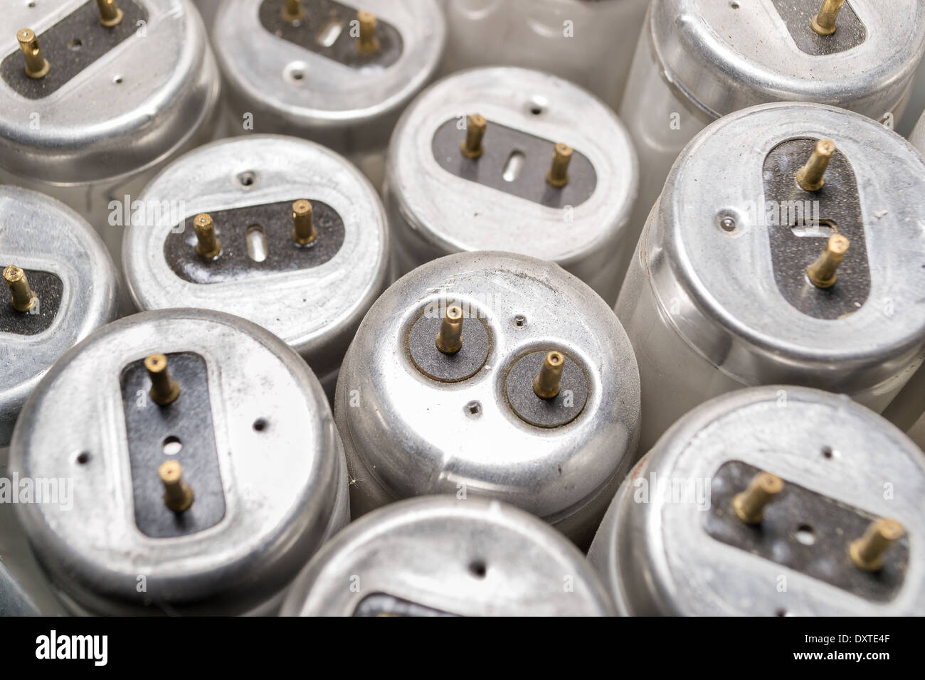 Fluorescent tubes lamps side view Stock Photo - Alamy