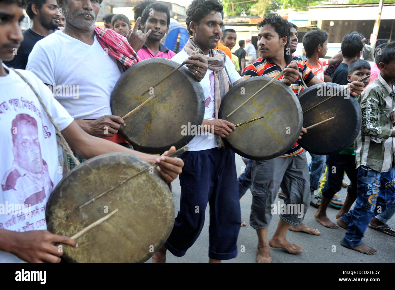 Dhaka, Bangladesh - 30th March 2014: The Telugu Harijan community ...
