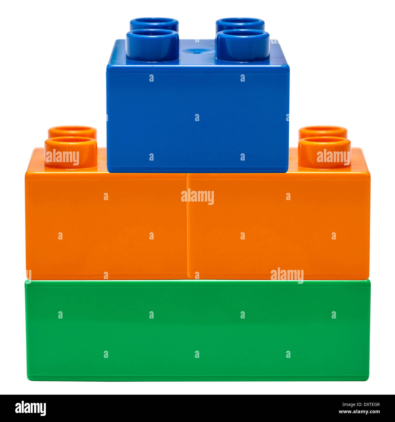 colorful building block isolated on white Stock Photo - Alamy