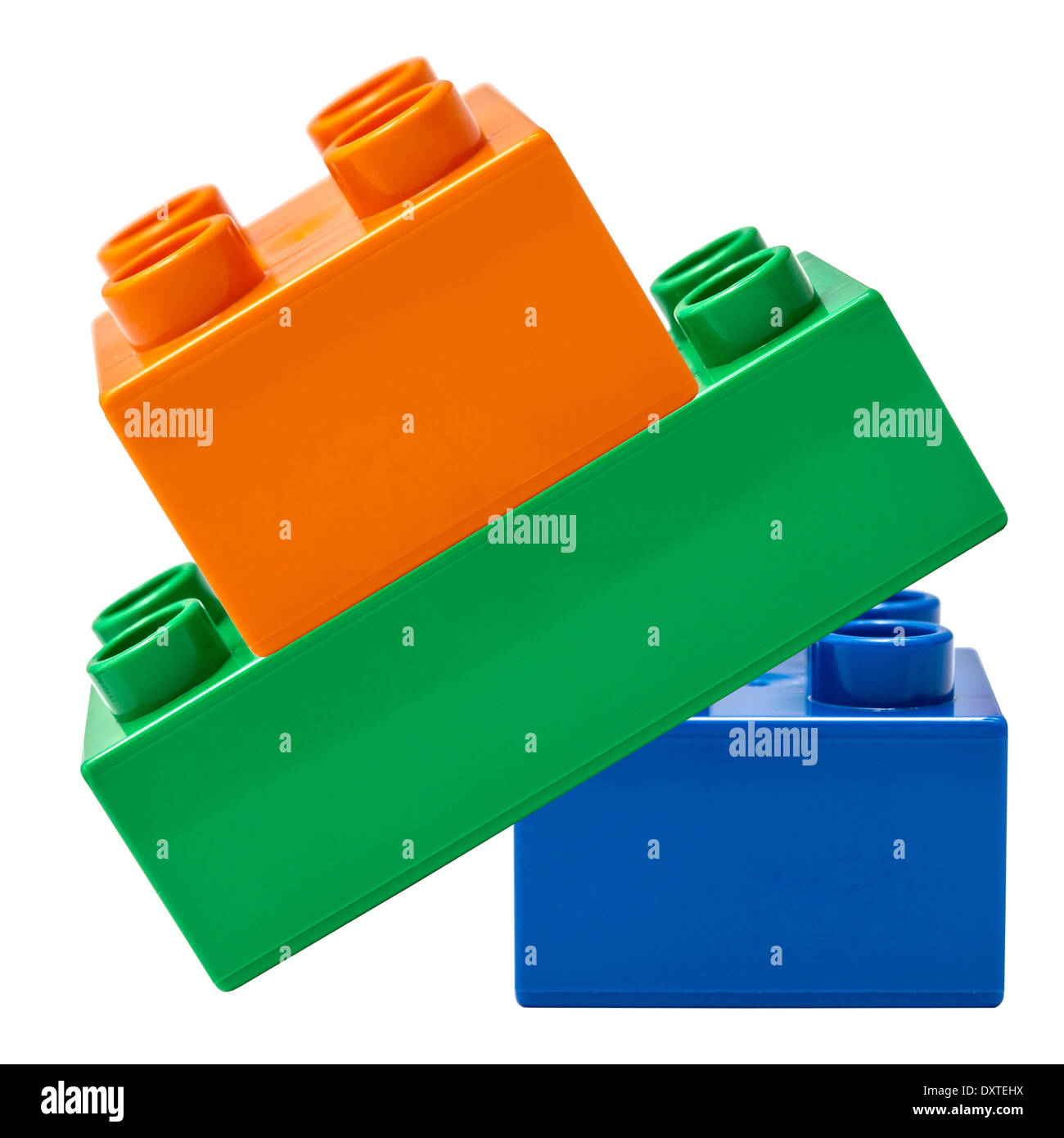colorful building block isolated on white Stock Photo - Alamy