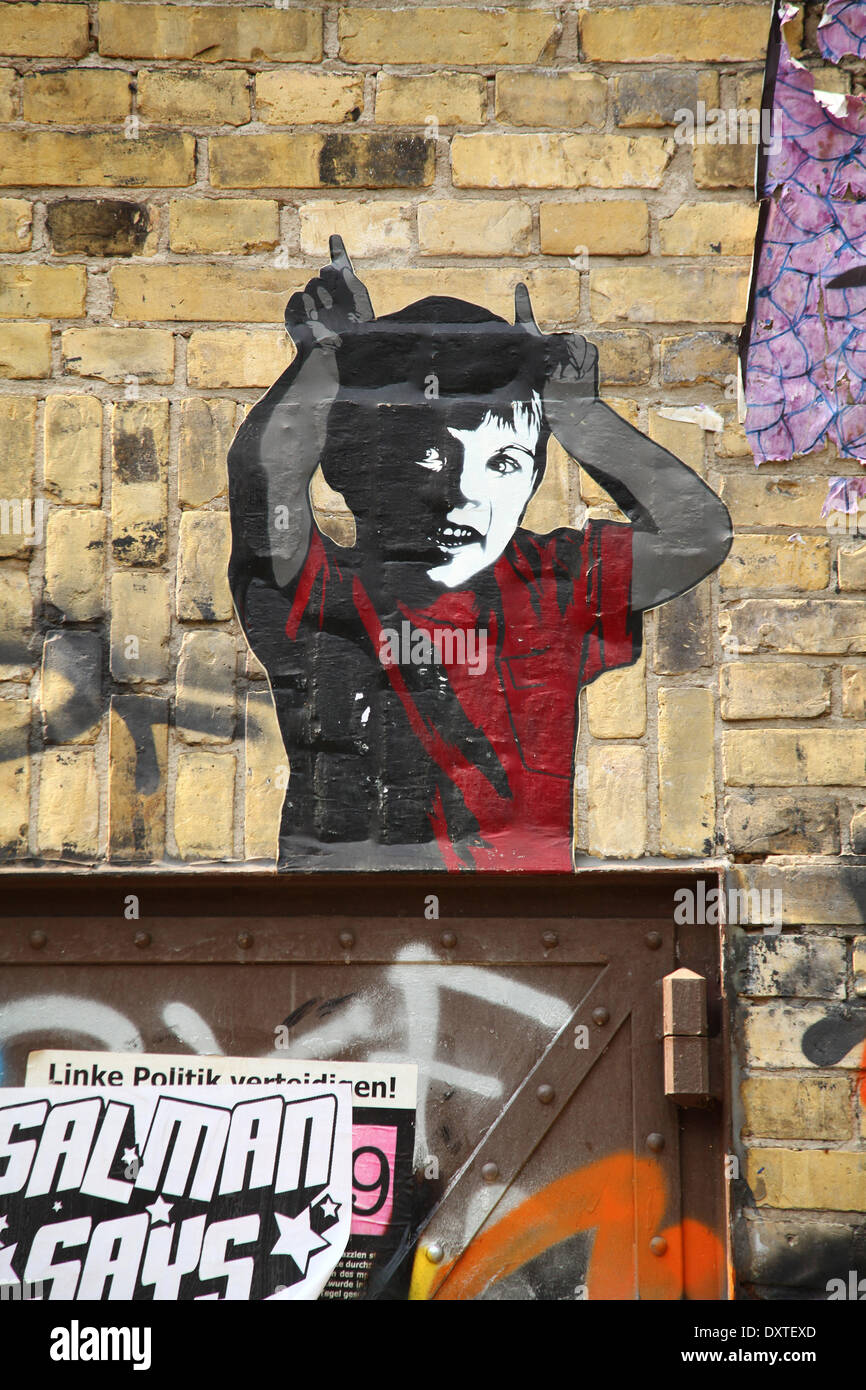 A picture by Berlin streetart artist "Alias", pictured in Berlin ...