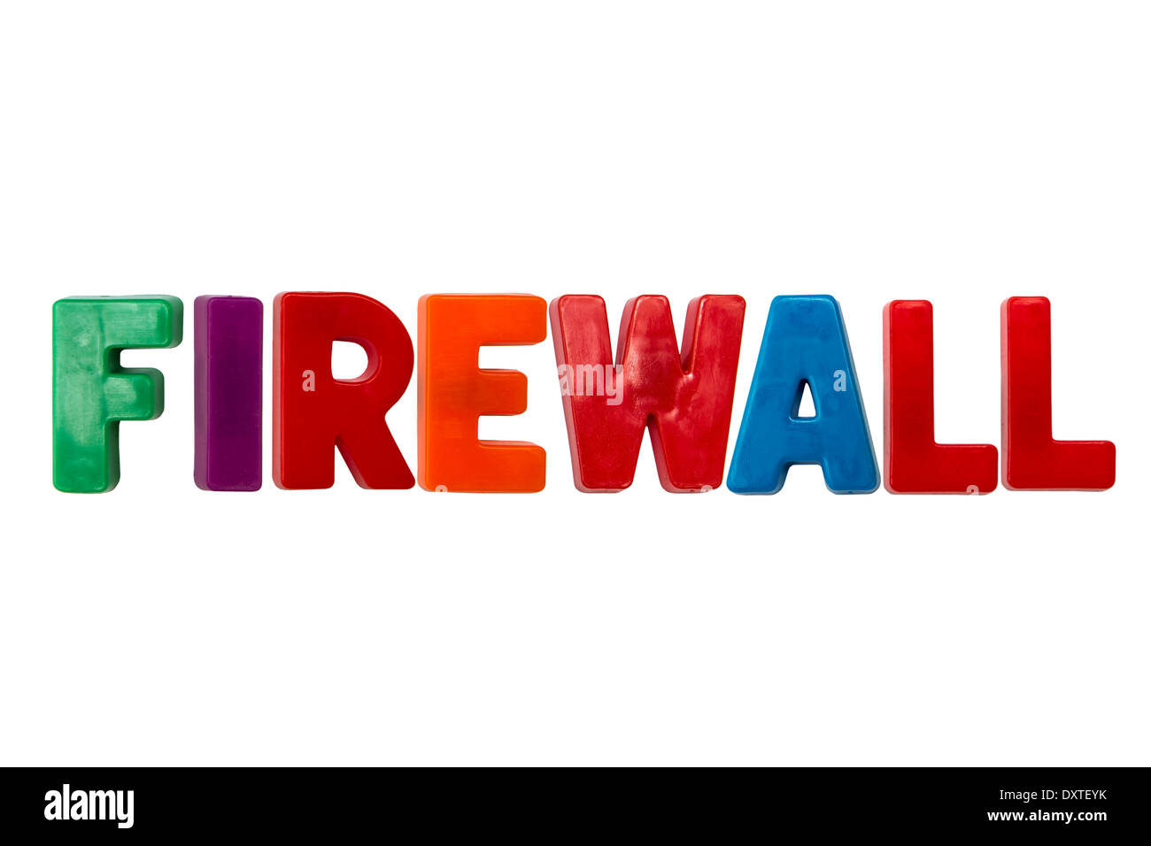 Letter magnets FIREWALL isolated on white Stock Photo - Alamy