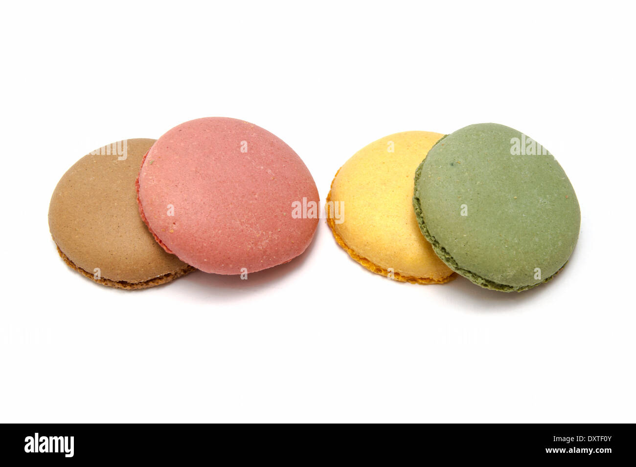 Colorful macaroons isolated on white background Stock Photo - Alamy