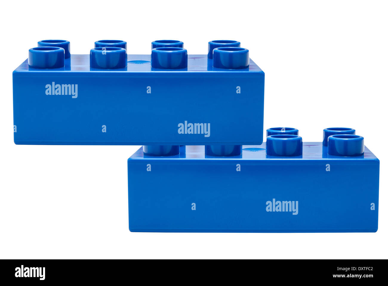 blue building block isolated on white Stock Photo - Alamy