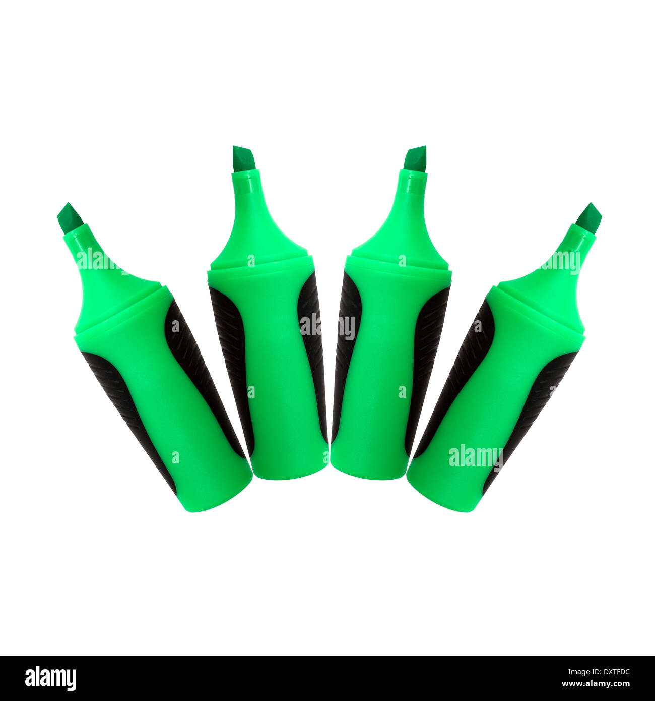green highlighter isolated on white background Stock Photo - Alamy