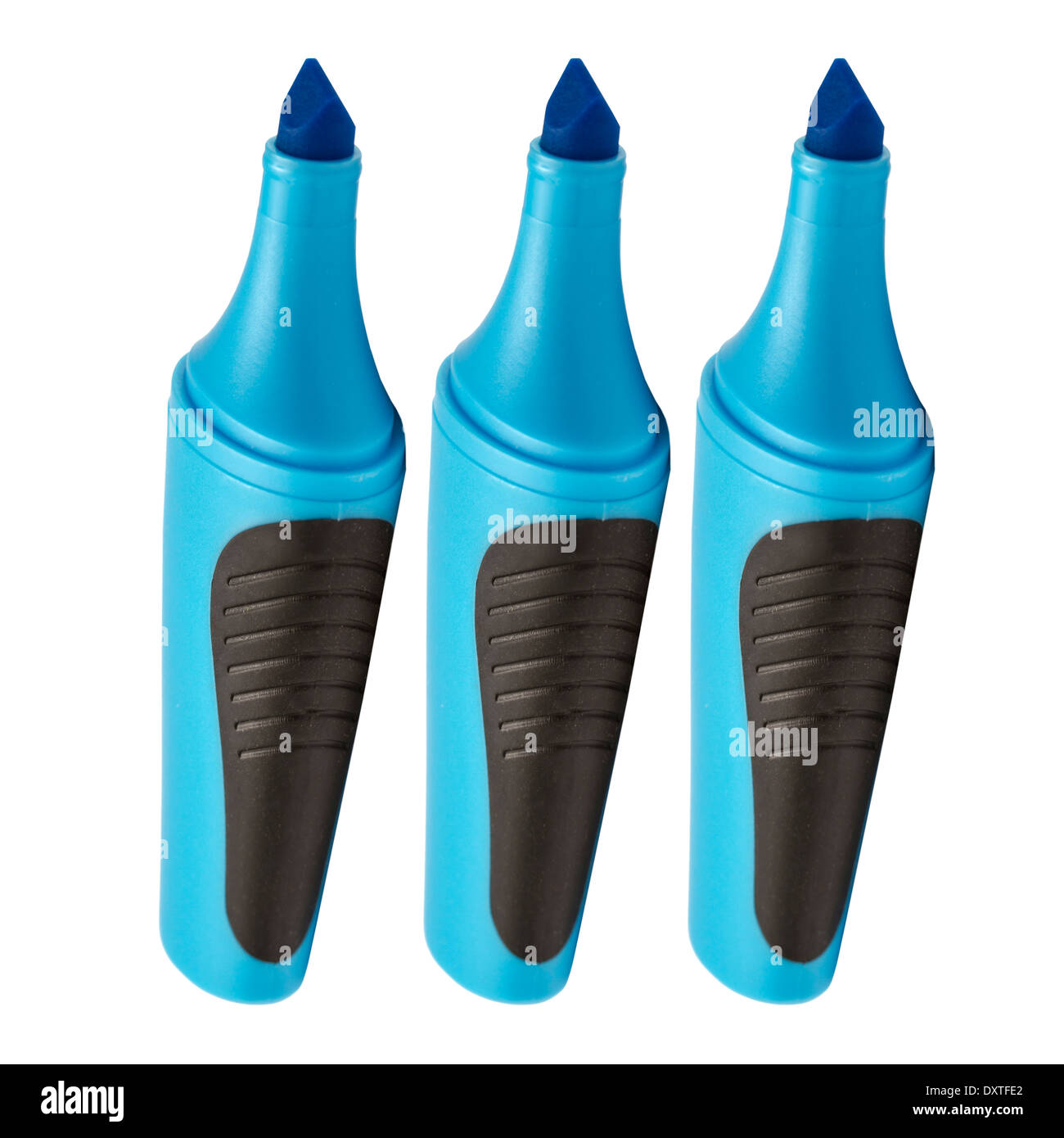 Blue highlighter isolated on white background Stock Photo - Alamy
