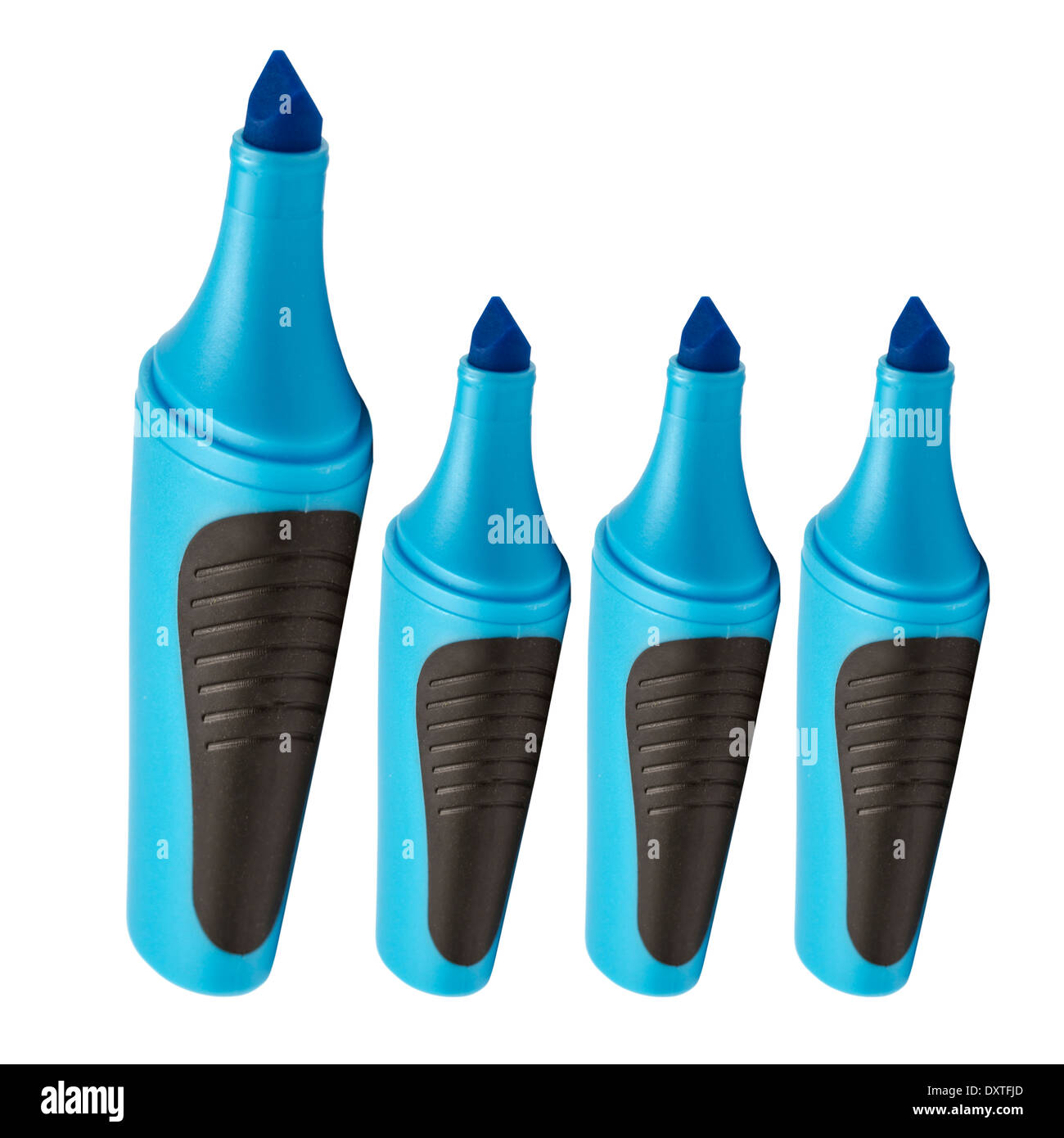 Blue highlighter isolated on white background Stock Photo - Alamy