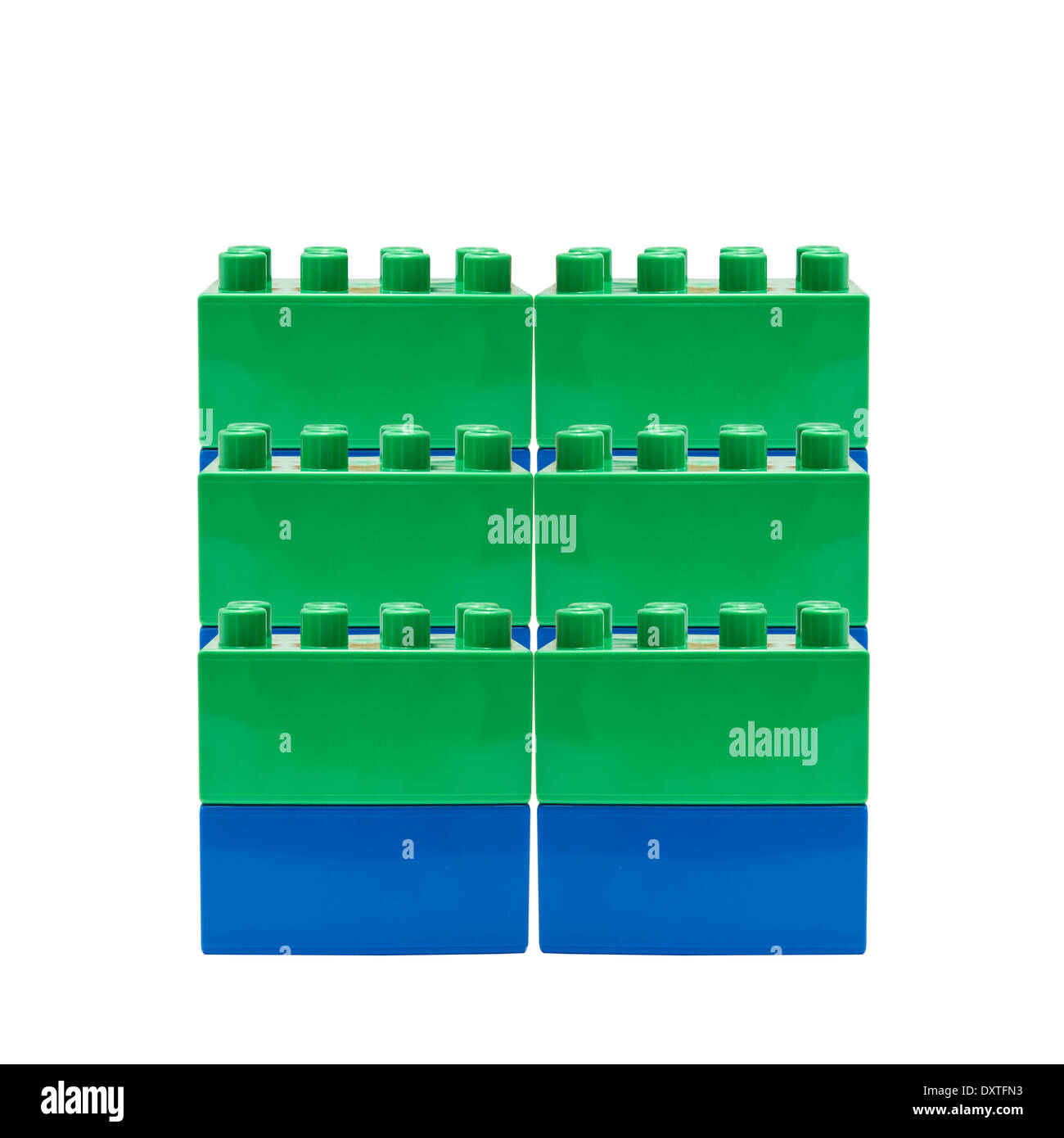 colorful building block isolated on white Stock Photo - Alamy