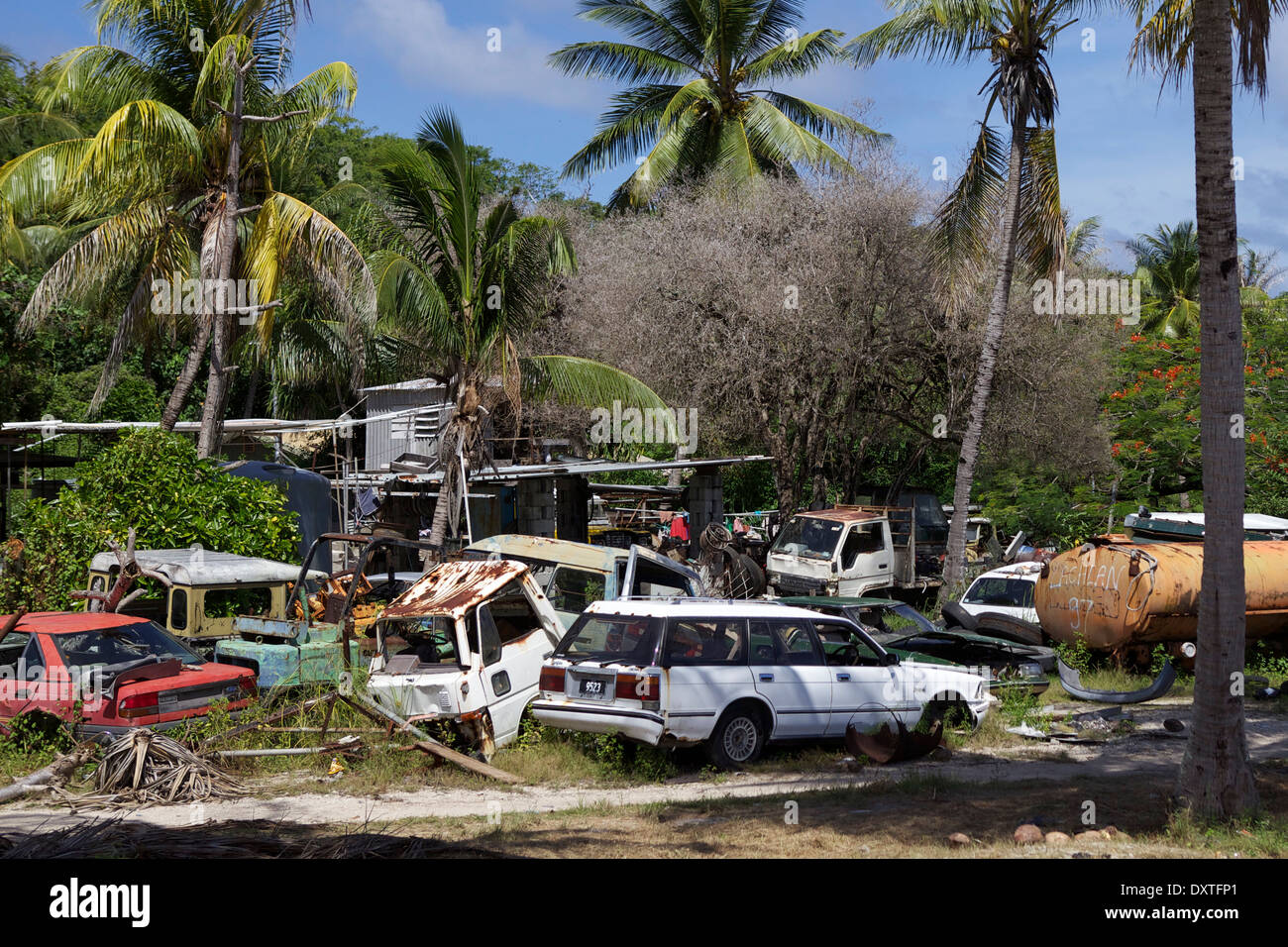 Car junkyard in the island of Nauru Stock Photo - Alamy