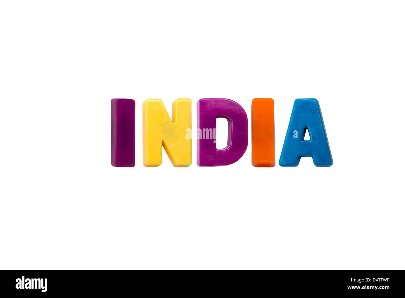 Letter magnets INDIA isolated on white Stock Photo - Alamy