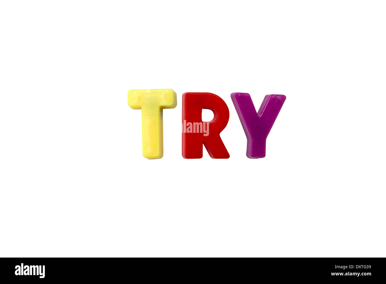 Try letter hi-res stock photography and images - Alamy