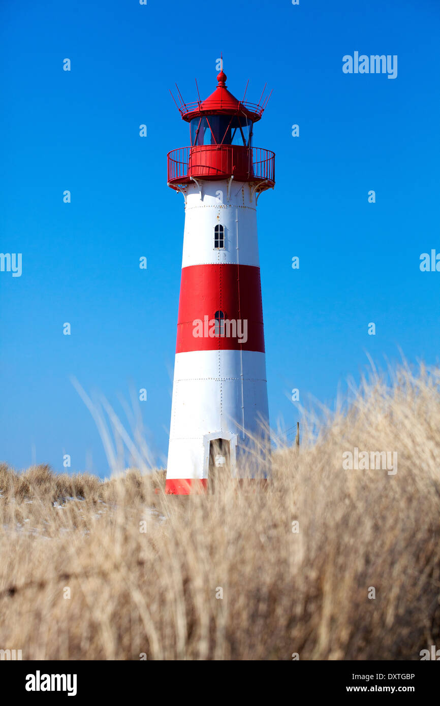 Typical lighthouse on the island of Sylt Stock Photo - Alamy
