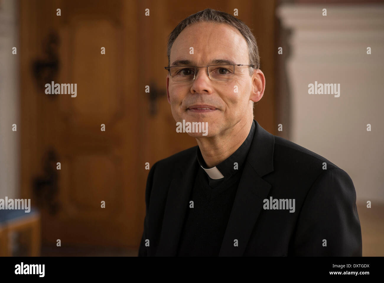 Bishop Franz-Peter Tebartz-van-Elst in the monastery Metten on 29 ...