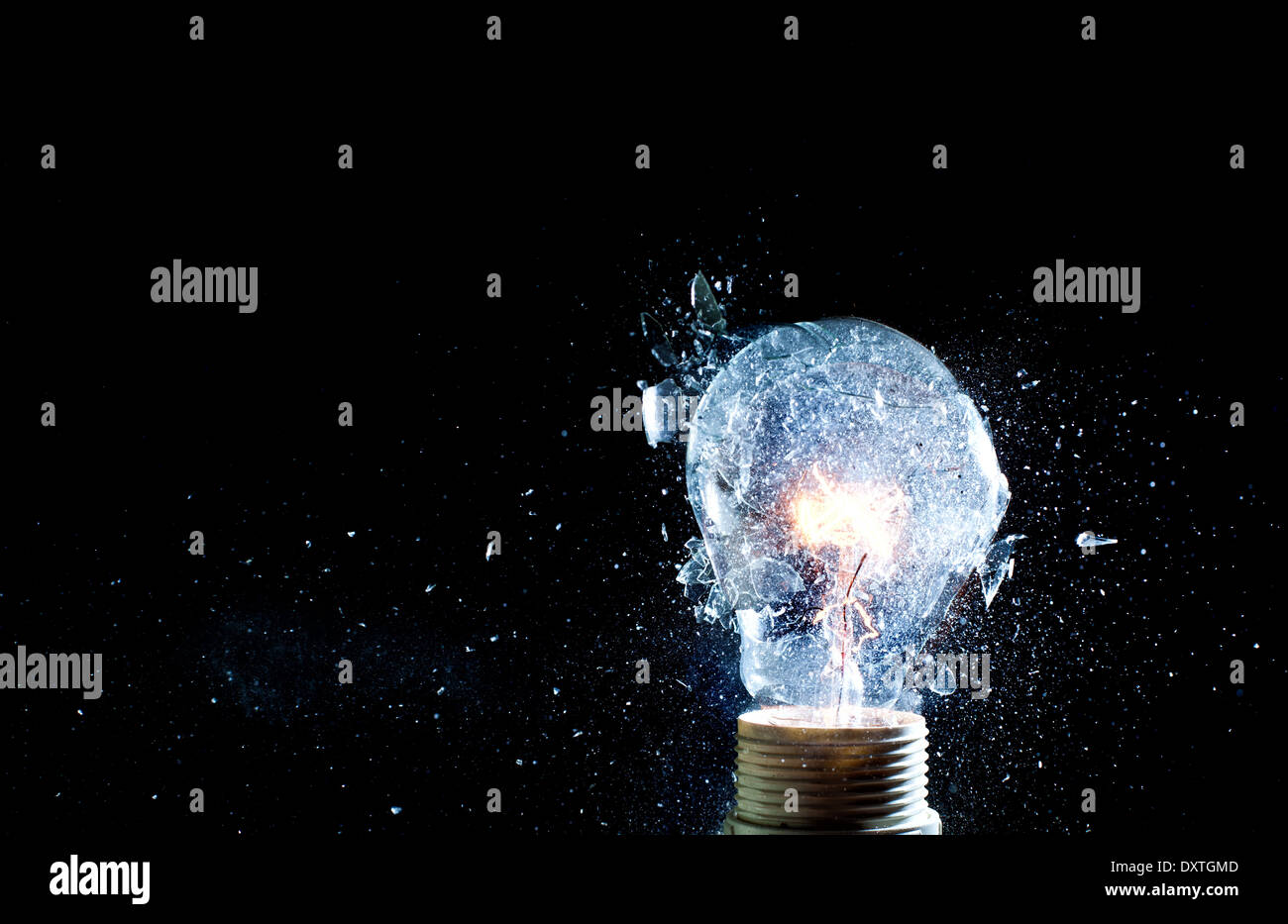 close up image of electric bulb explosion Stock Photo - Alamy