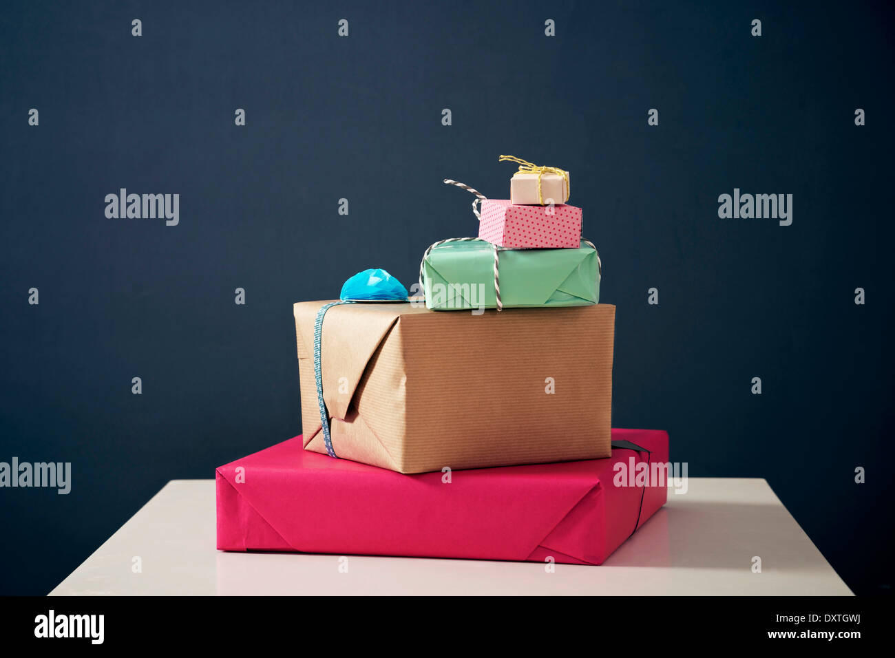 Birthday party, large and small gift boxes, Munich, Bavaria, Germany ...