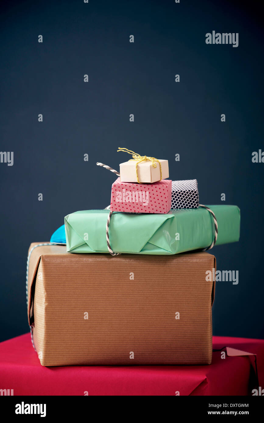 Birthday party, large and small gift boxes, Munich, Bavaria, Germany ...
