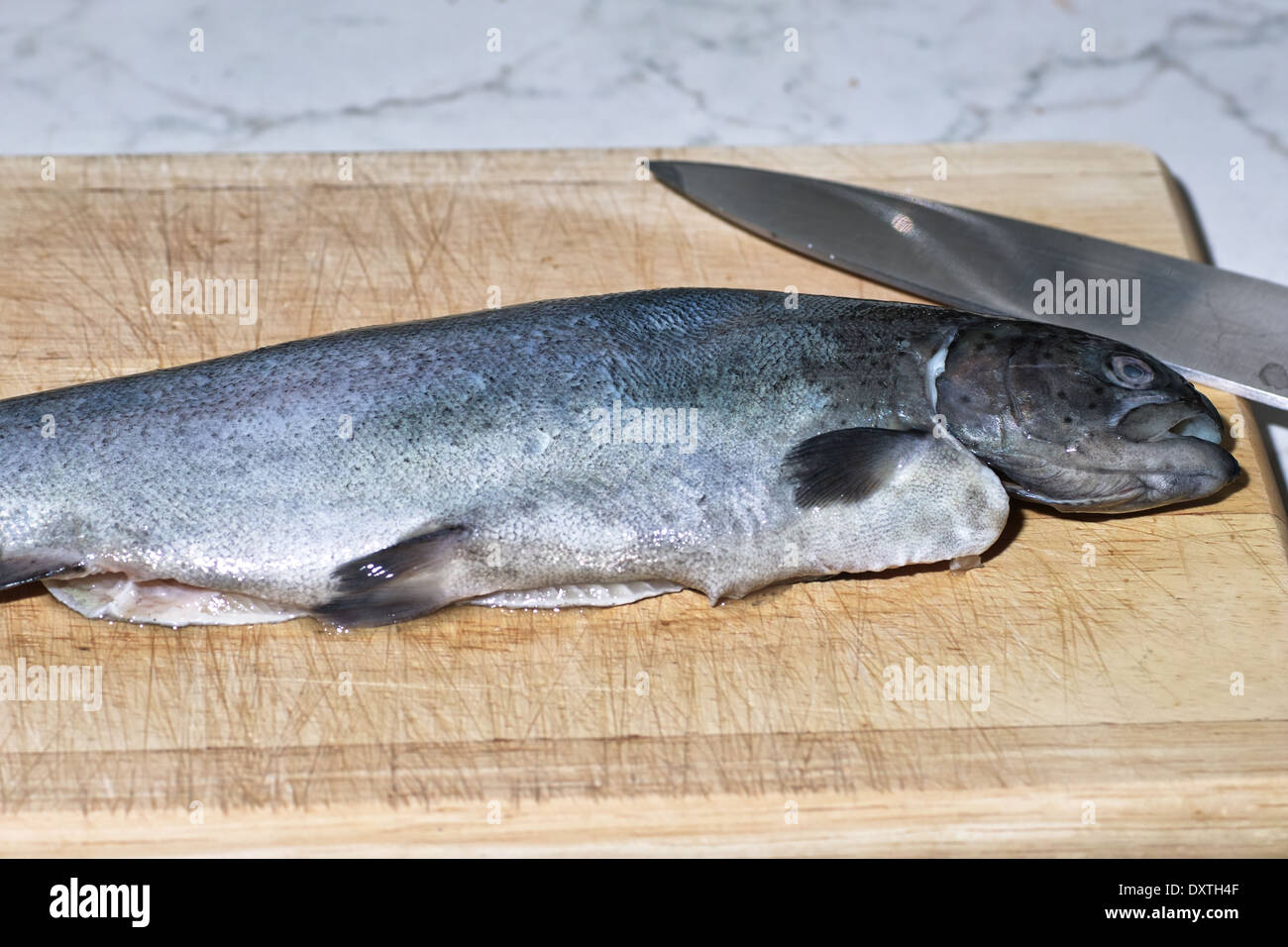 In Polish cuisine, on the Polish table. Trout from family fish ...