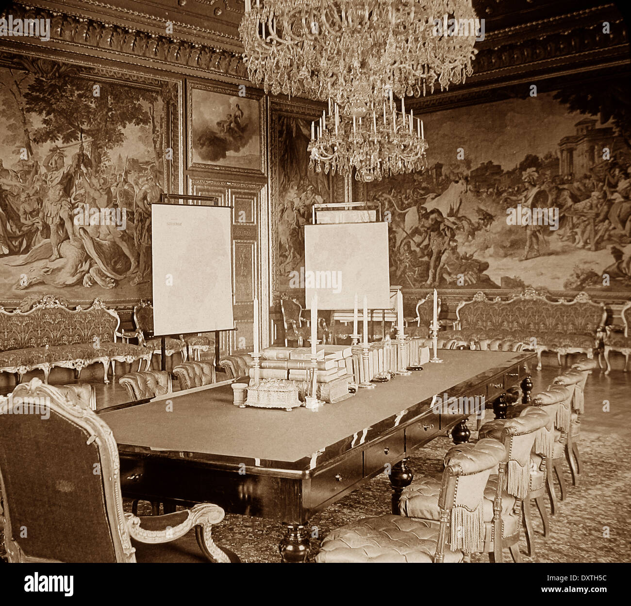 Council Room Royal Palace Stockholm Sweden early 1900s Stock Photo - Alamy