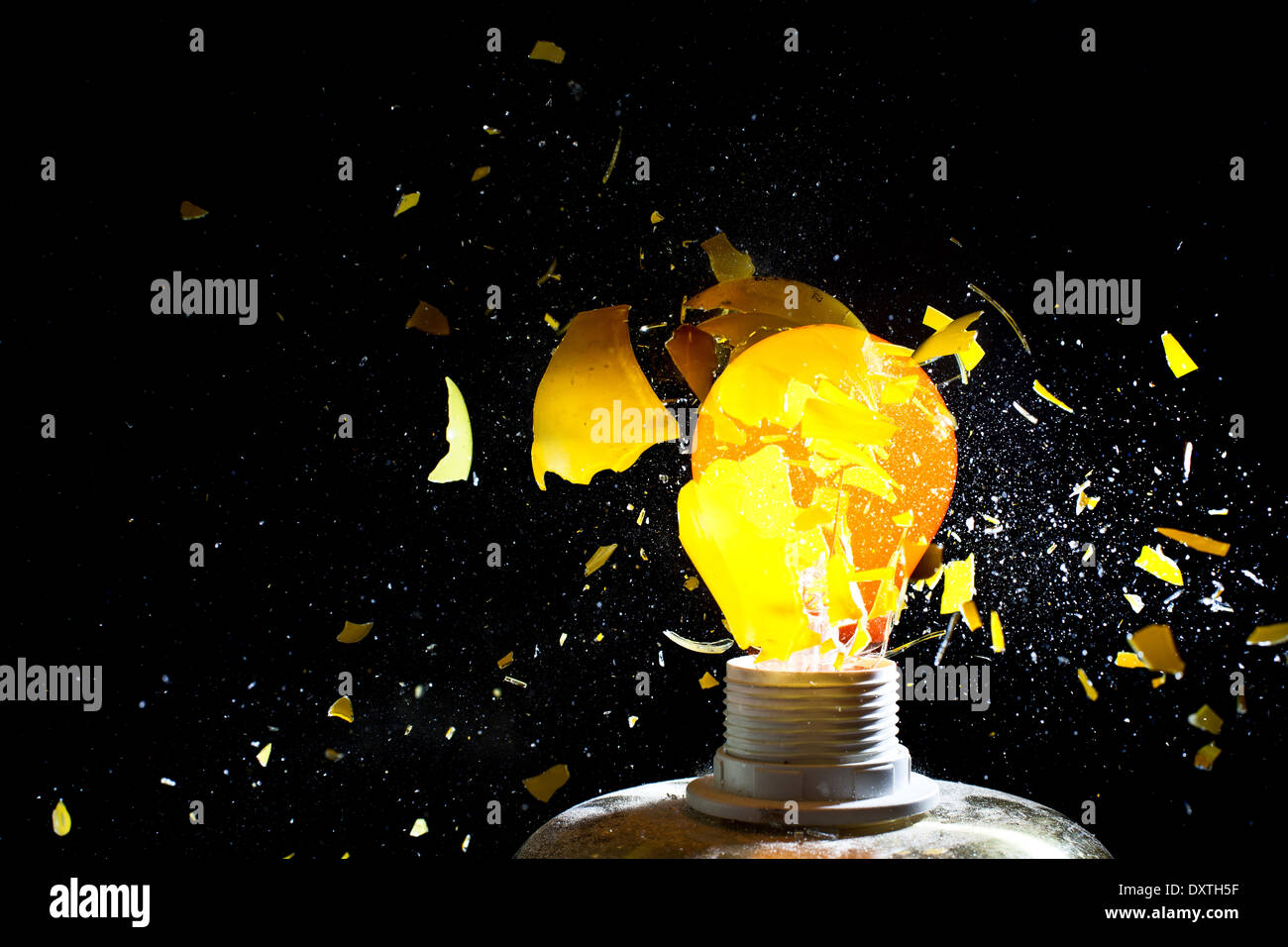 close up image of electric bulb explosion Stock Photo - Alamy