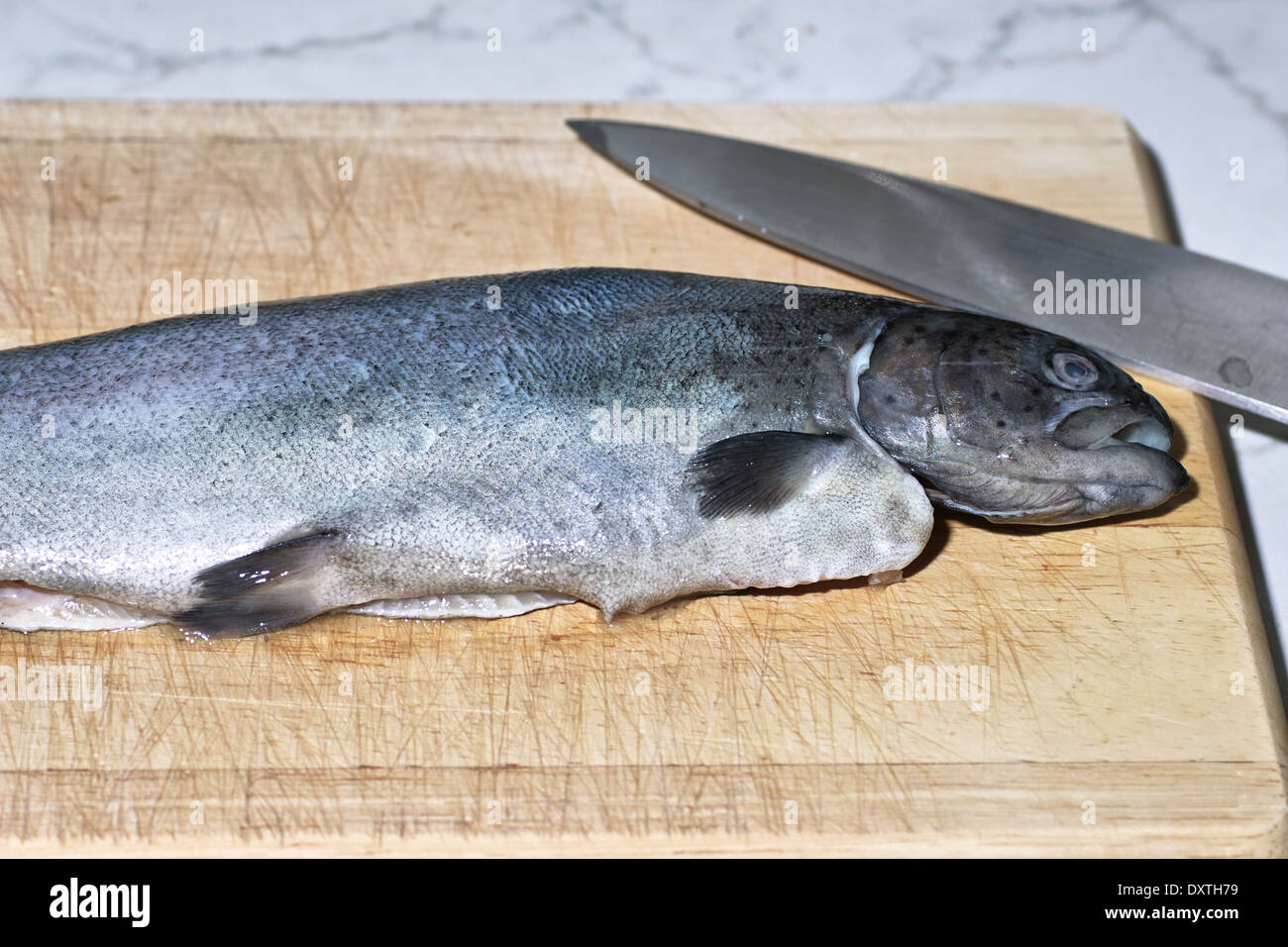 In Polish cuisine, on the Polish table. Trout from family fish ...