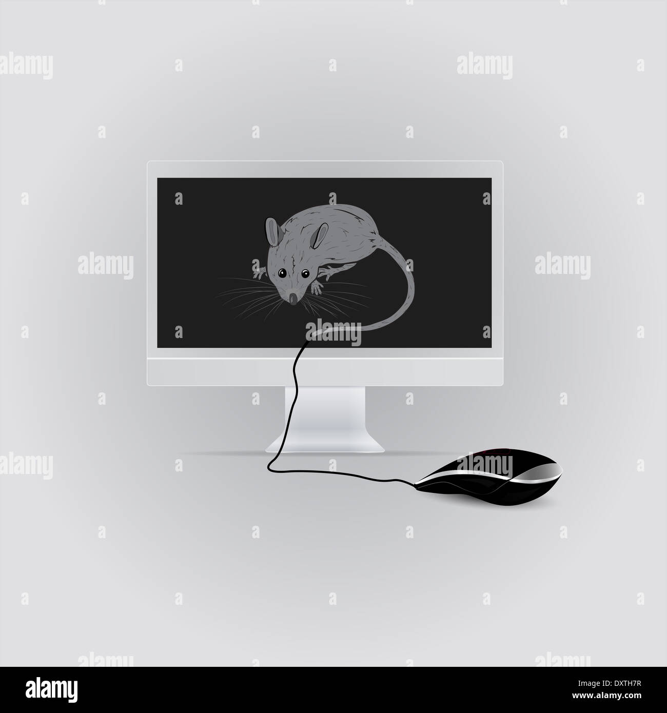 Vector computer mouse and monitor patterned mouse rodent Stock Photo ...