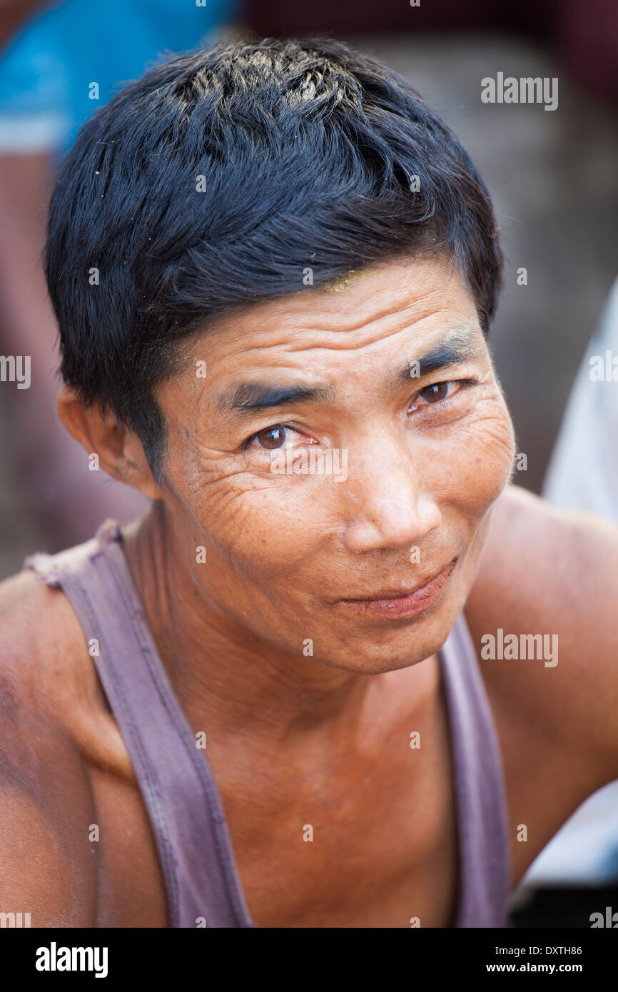 Local man in Yangon, Myanmar Stock Photo - Alamy