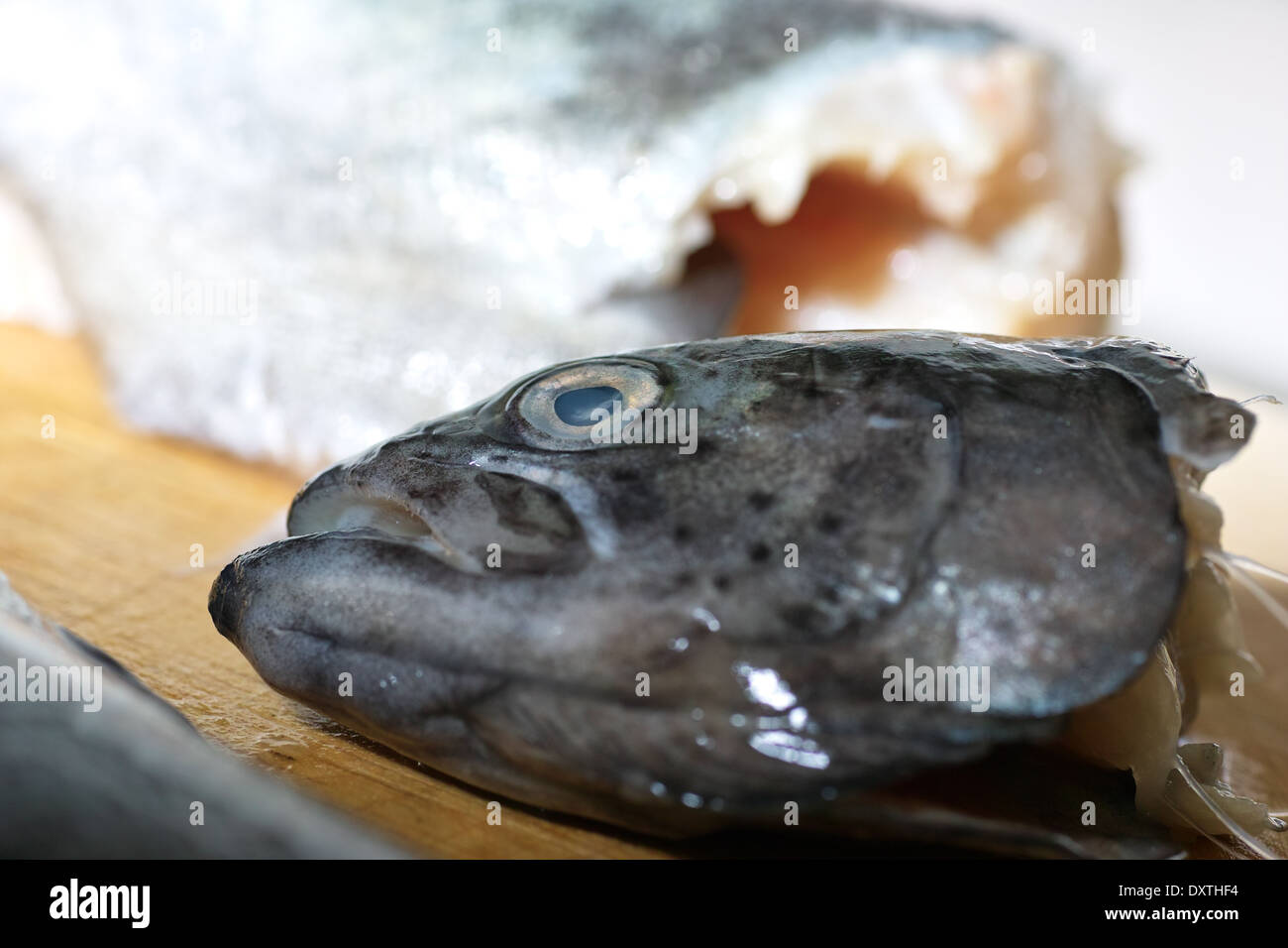 In Polish cuisine, on the Polish table. Trout from family fish ...