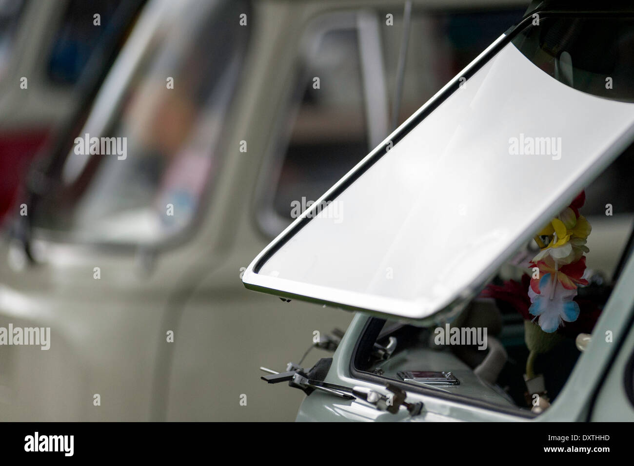 Volkswagen Van front opening window Stock Photo - Alamy