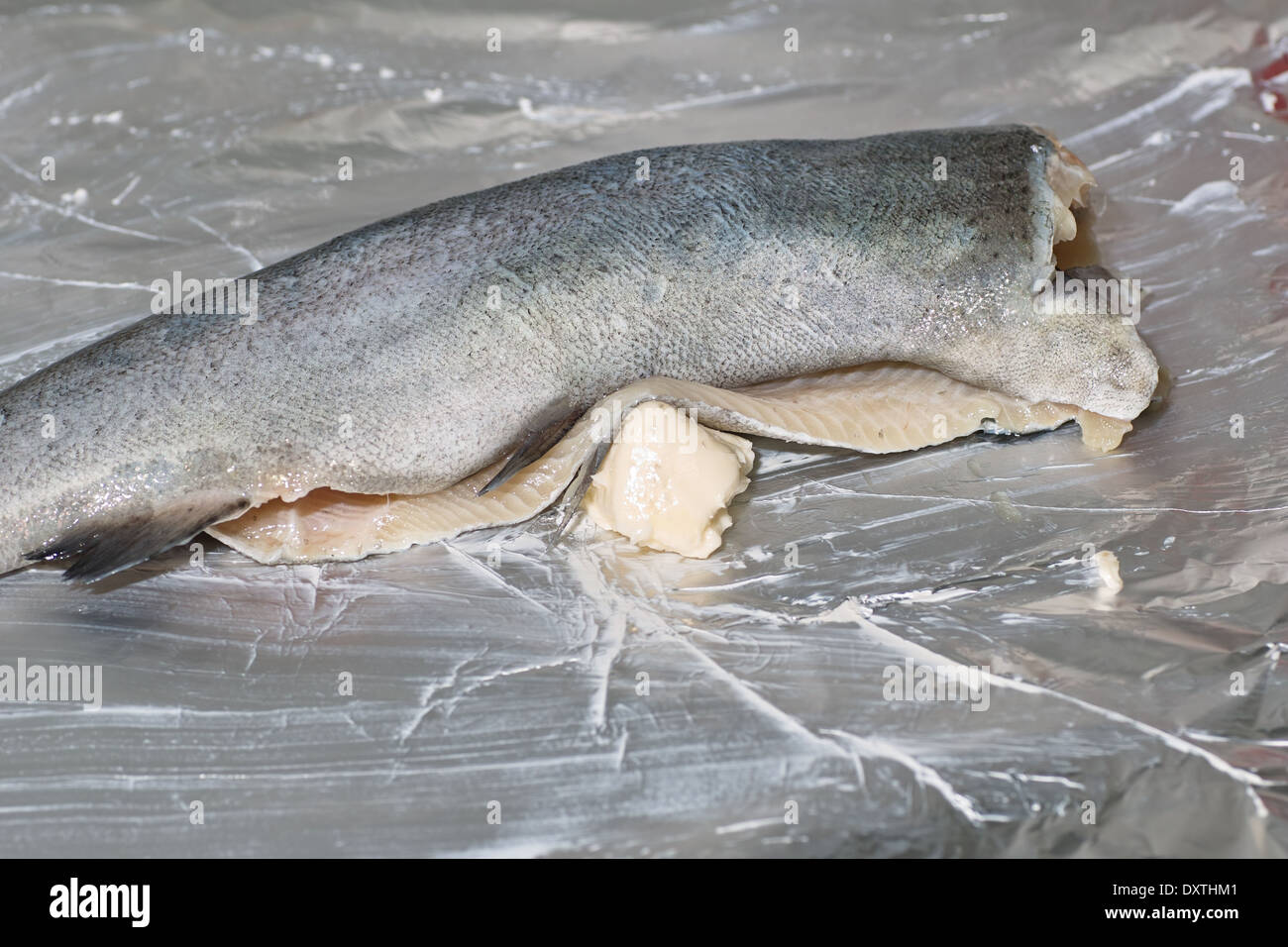 In Polish cuisine, on the Polish table. Trout from family fish ...