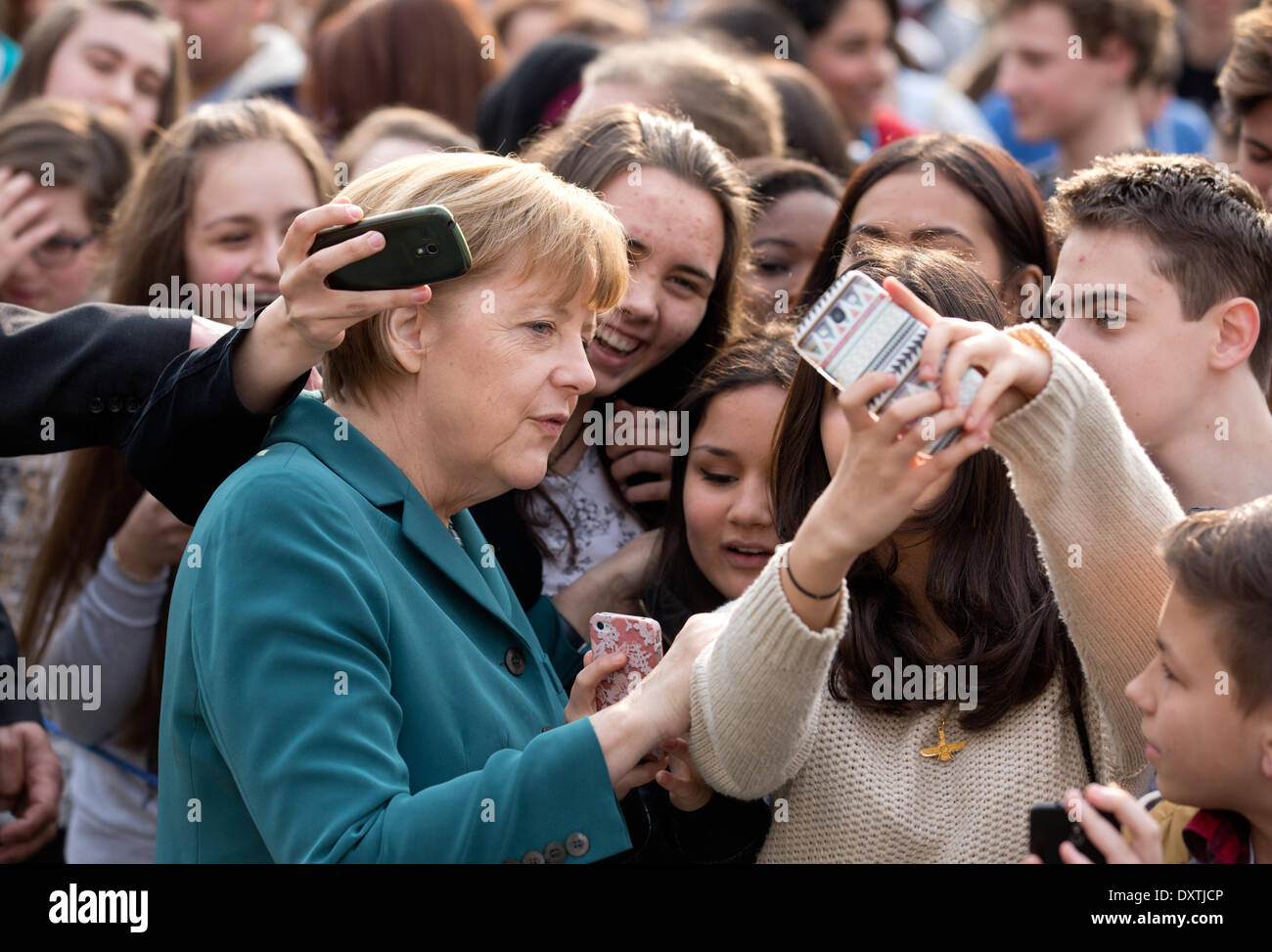 Berlin, Germany. 31st Mar, 2014. German Chancellor Angela Merkel (CDU ...