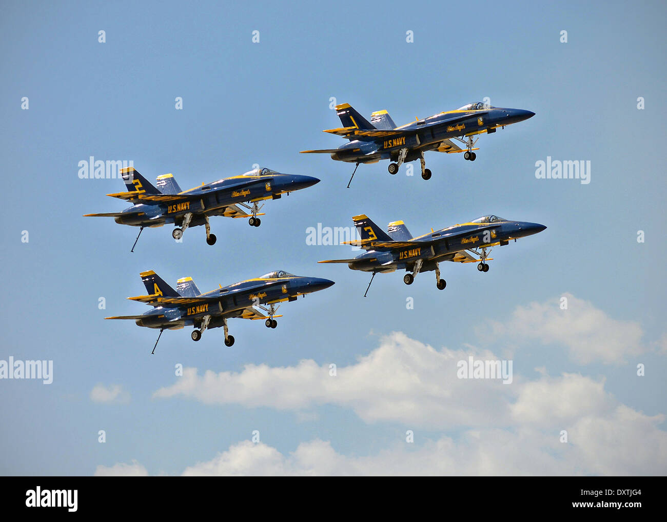 US Navy flight demonstration squadron, the Blue Angels, perform the ...