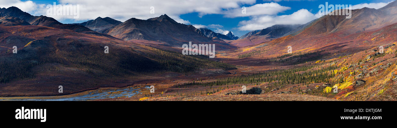 Tombstone Pass and the upper valley of the North Klondike River in ...