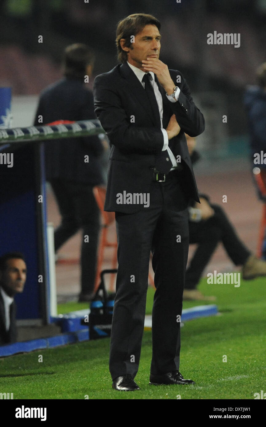 Naples, Italy. 30th Mar, 2014. Head coach of Juventus Antonio Conte ...