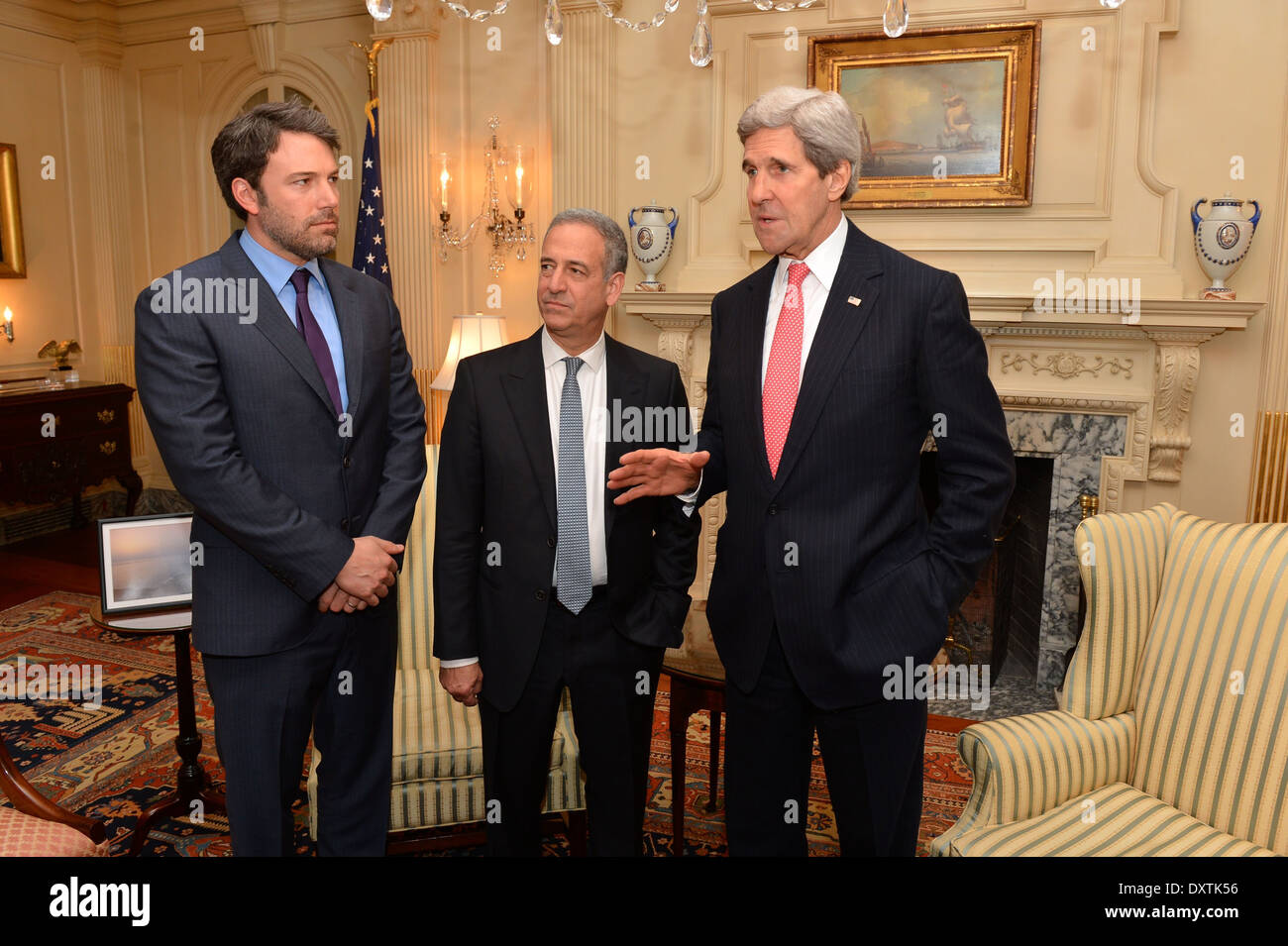 Secretary Kerry Meets With Ben Affleck Stock Photo - Alamy