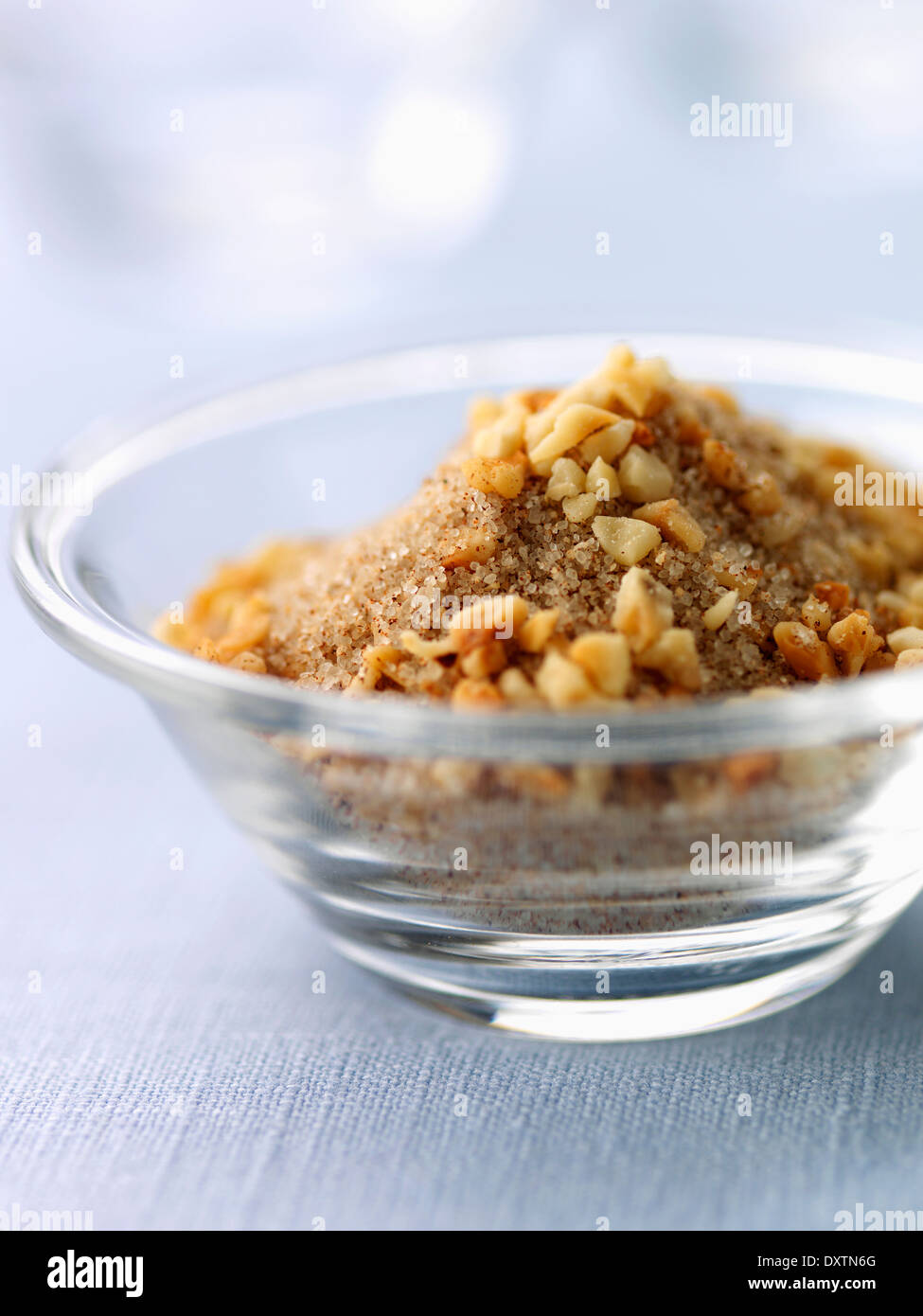 Mixing the brown sugar,cinnamon and crushed hazelnuts Stock Photo - Alamy