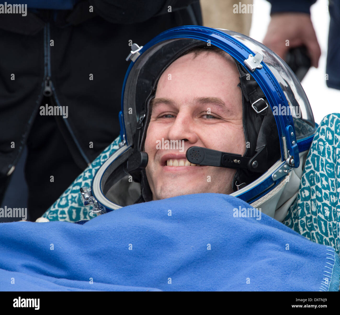 Expedition 38 crew members, including Sergey Ryazanskiy, completed ...