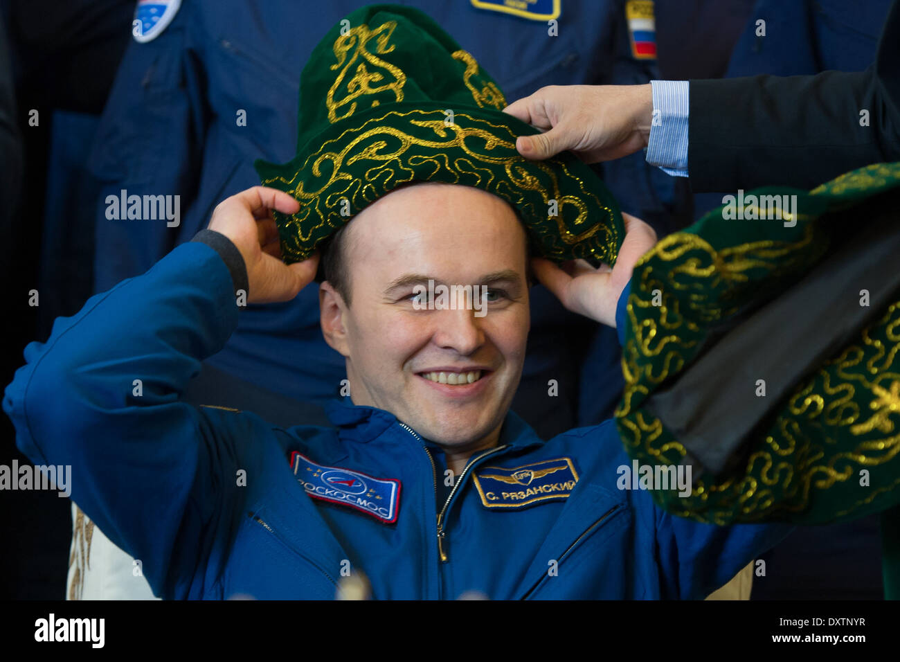 Expedition 38 astronauts, including Sergey Ryazanskiy and Andrey ...