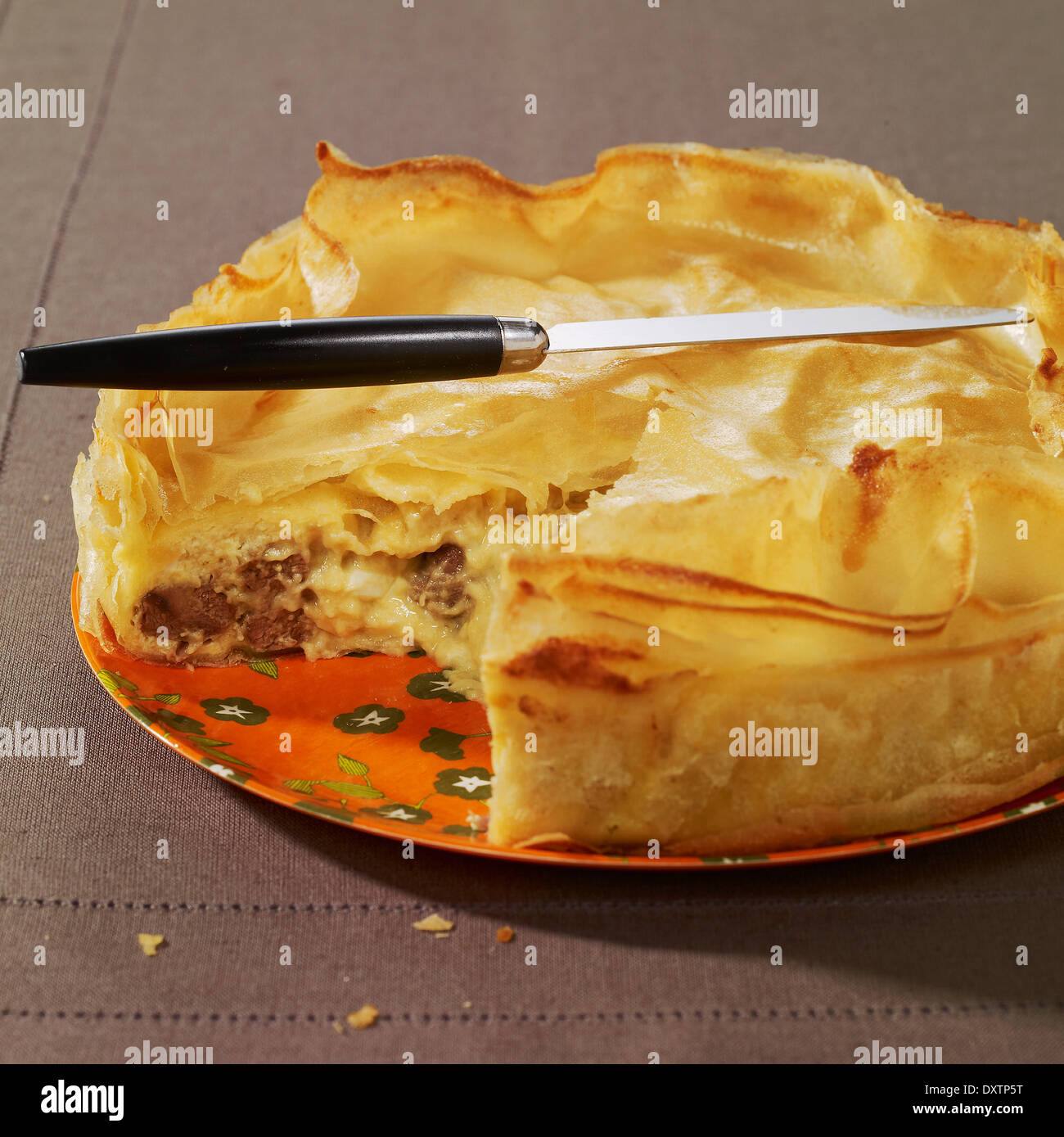 Malsouka Tajine in filo pastry Stock Photo - Alamy