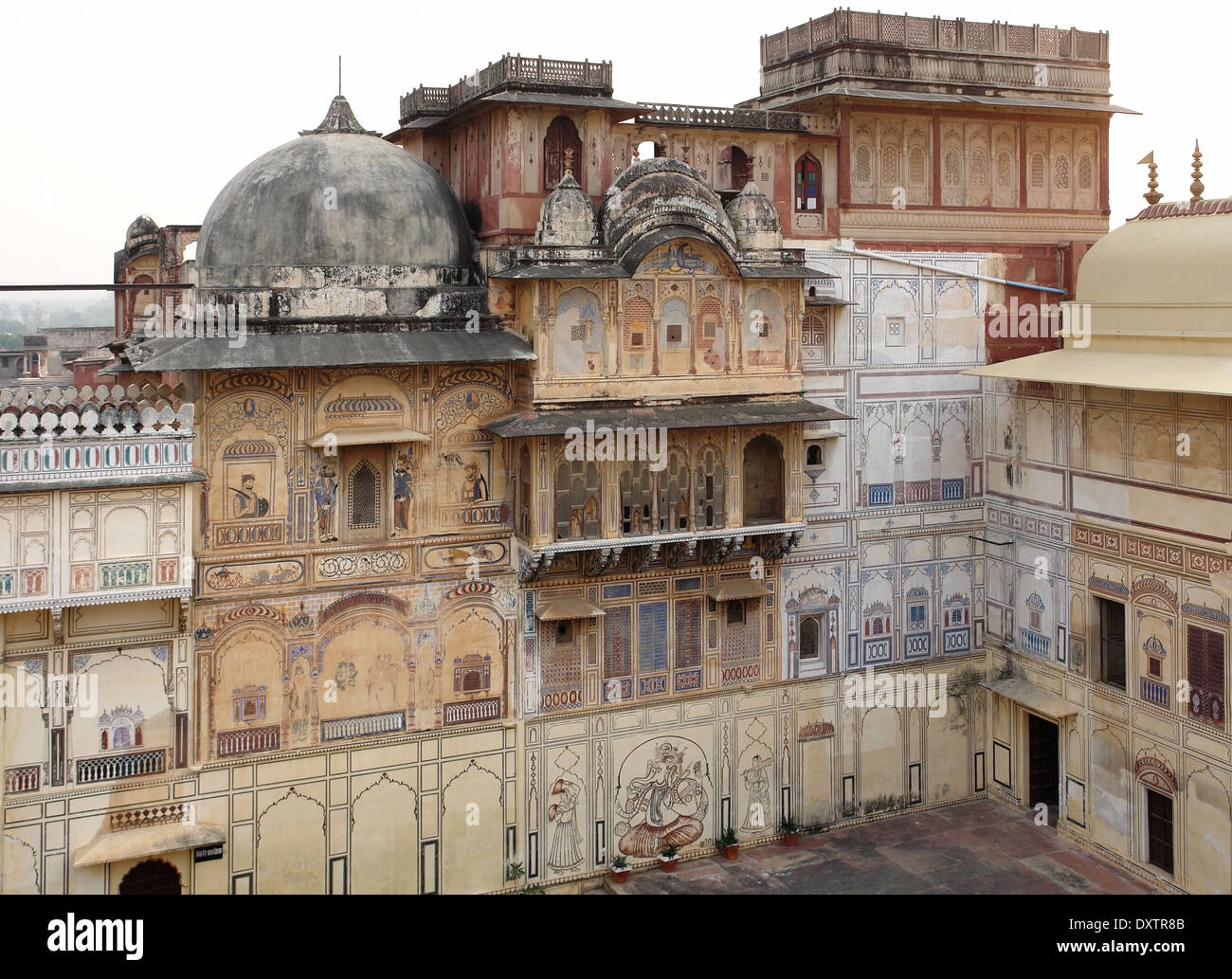 detail of the City Palace in Karauli, a city in Rajasthan, India Stock ...