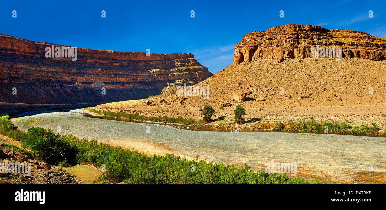 The river Ziz cutting its way through a Gorge in the Atlas Mountains ...