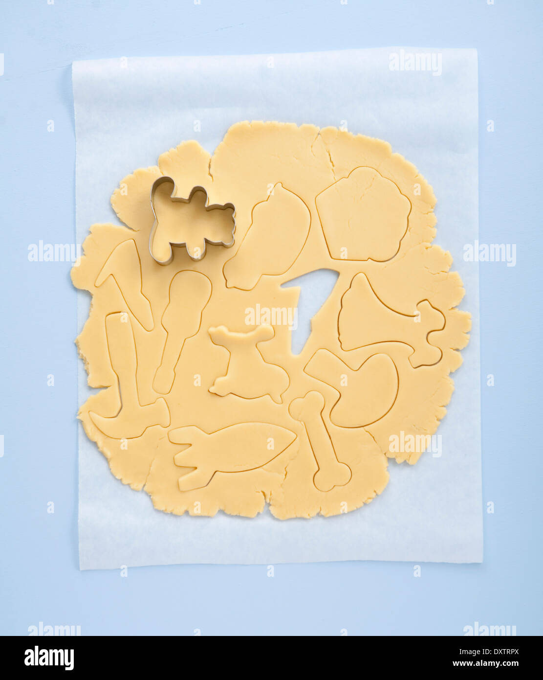 Making shortbread cookies with a biscuit cutter Stock Photo - Alamy
