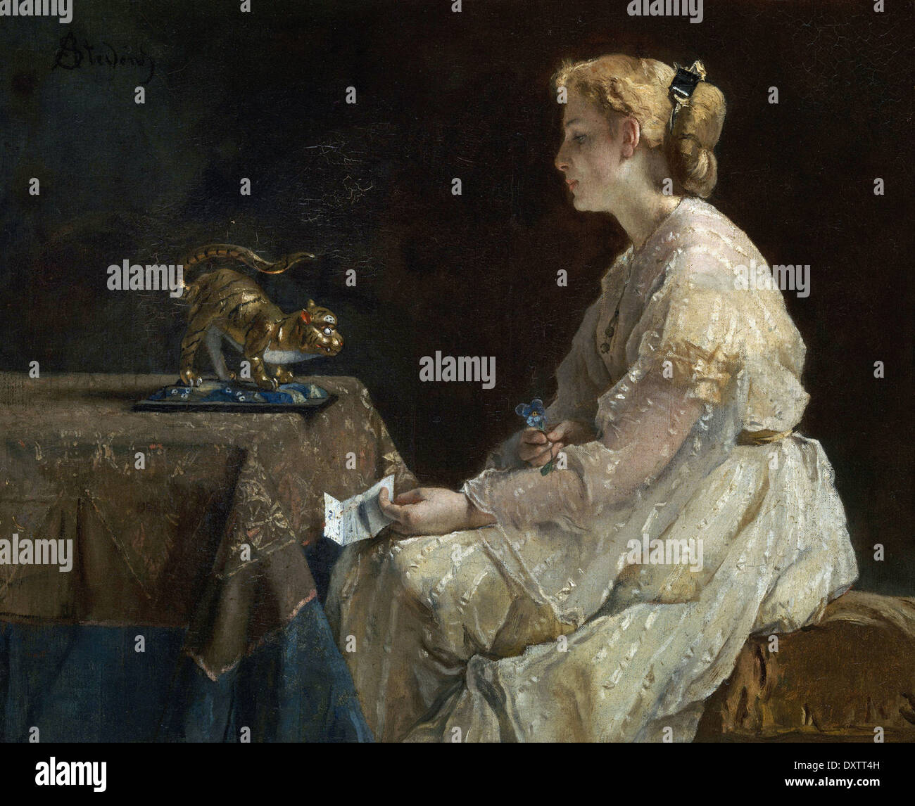 Alfred Stevens The Present Stock Photo - Alamy