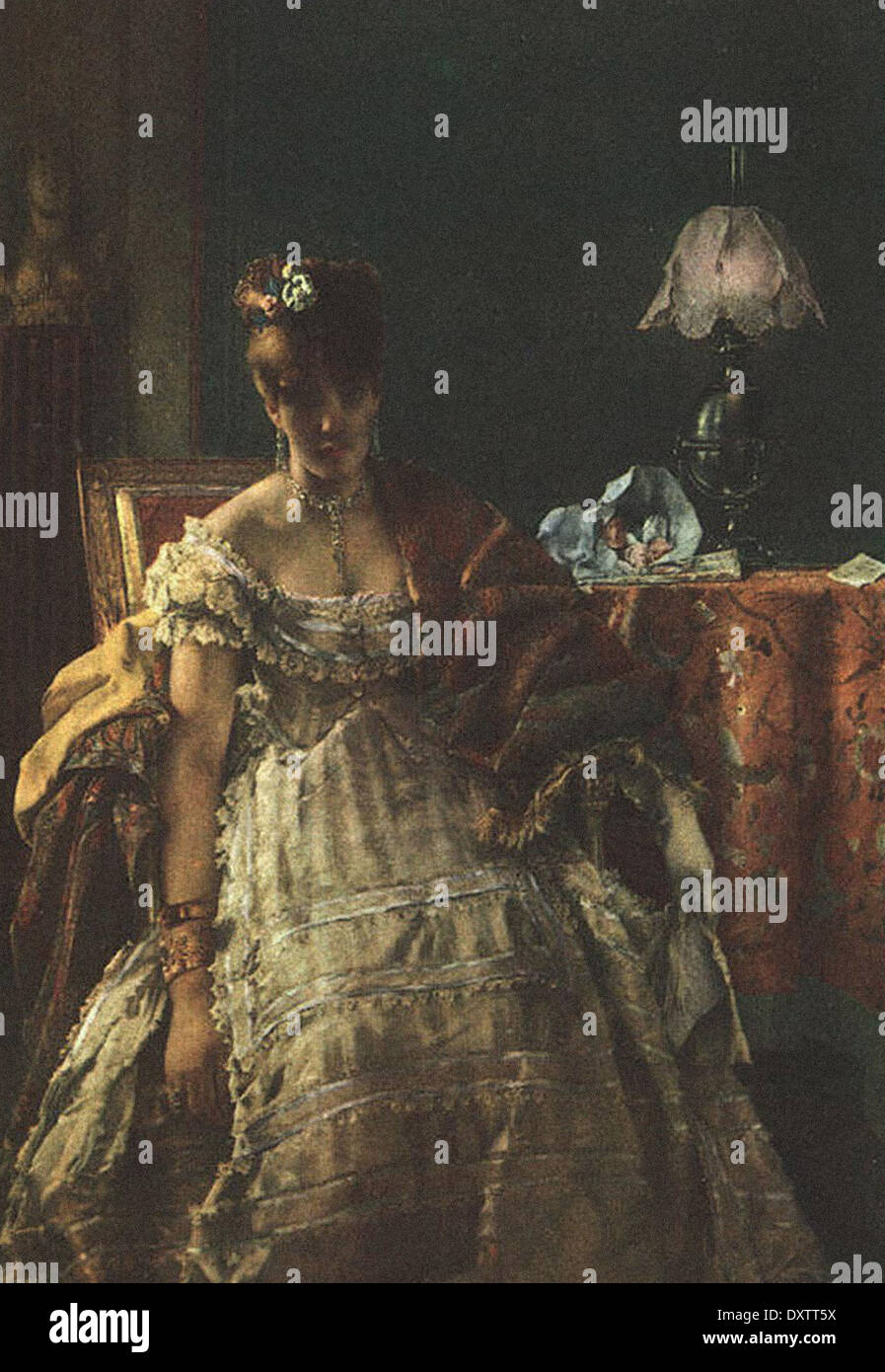 Alfred Stevens The Desperate Woman Stock Photo - Alamy