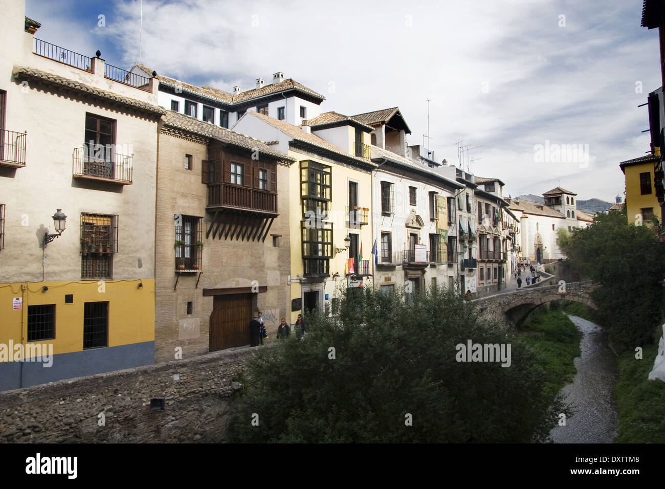 Darro river, Granada old town Stock Photo - Alamy